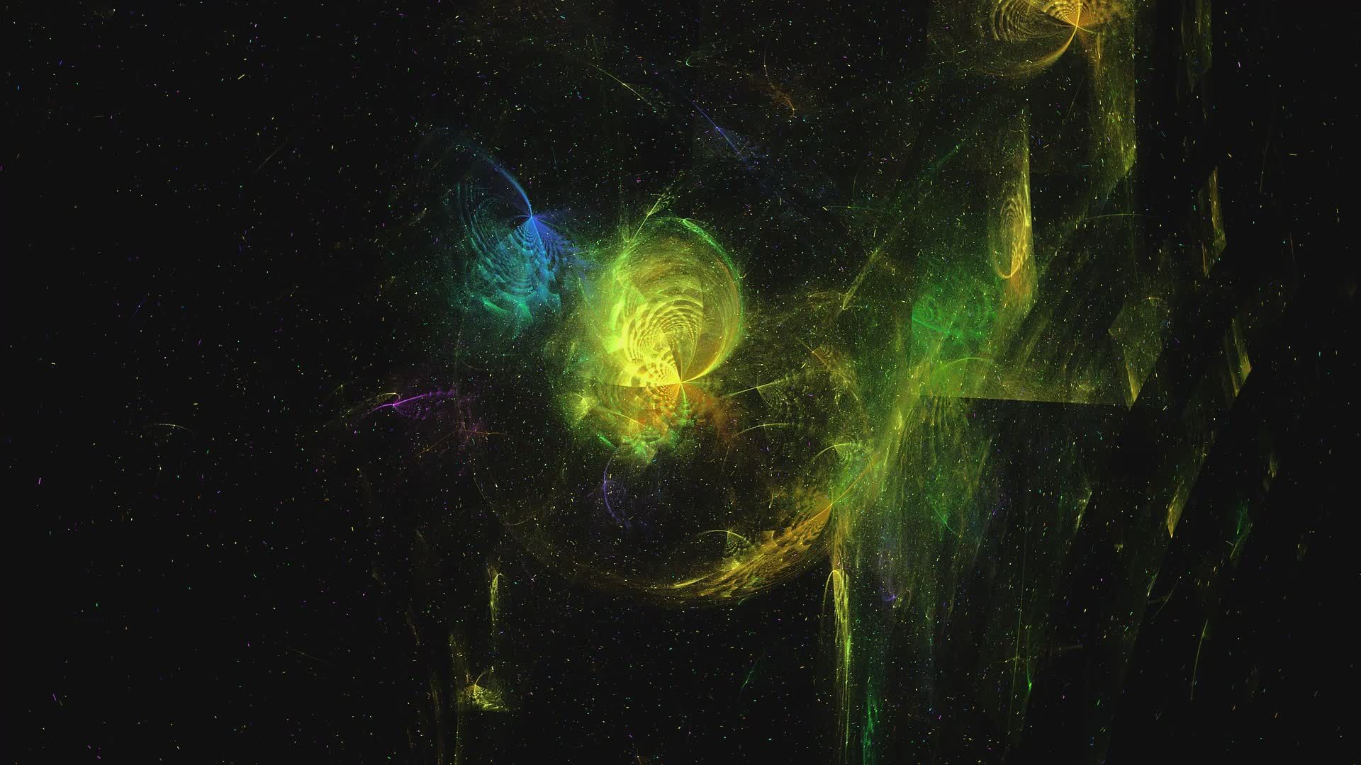 Vibrant Abstract Animation Loop in Yellow and Green Free Stock Video ...