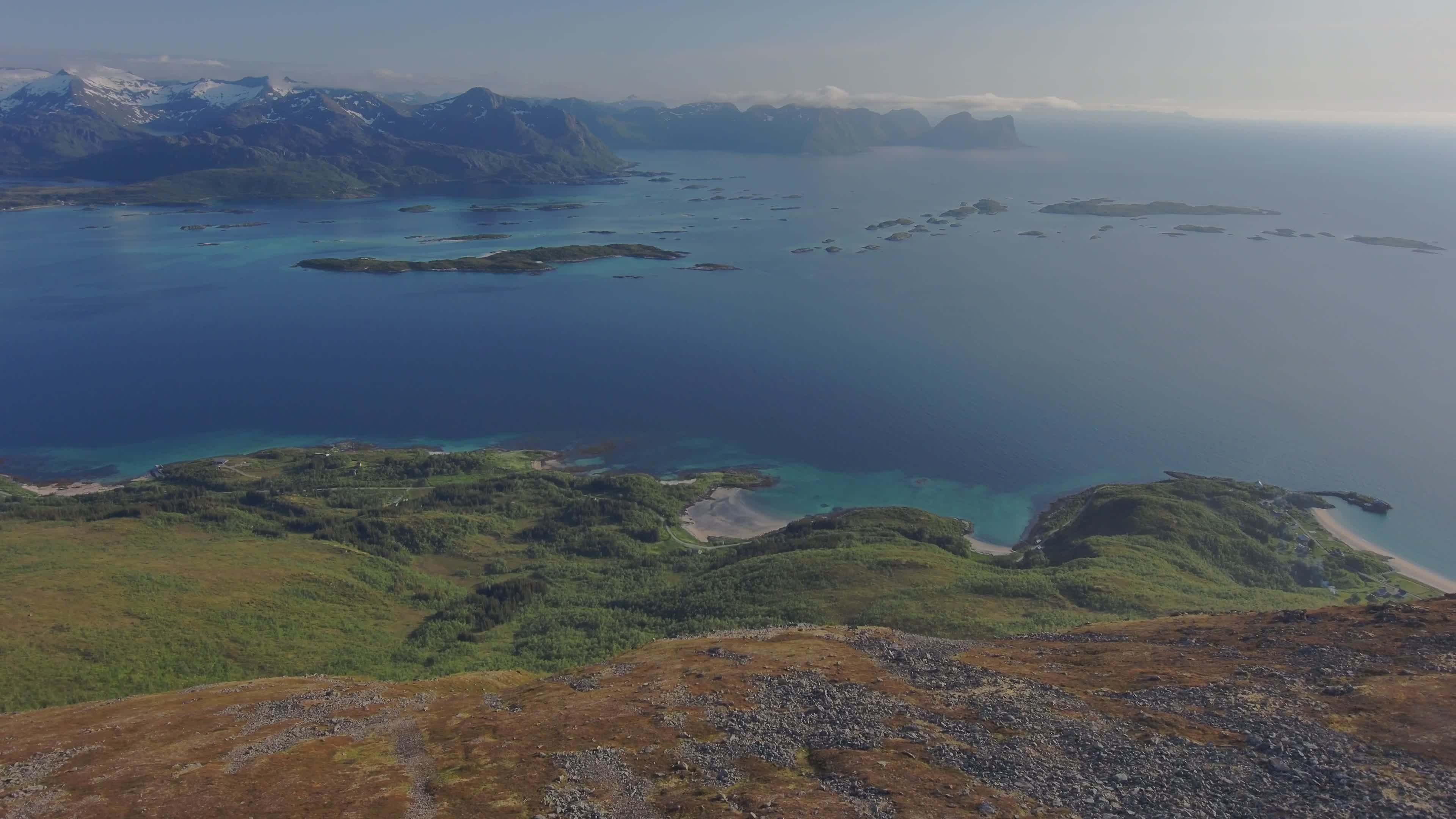 Stunning Aerial View of Senja's Husfjellet Free Stock Video Footage ...