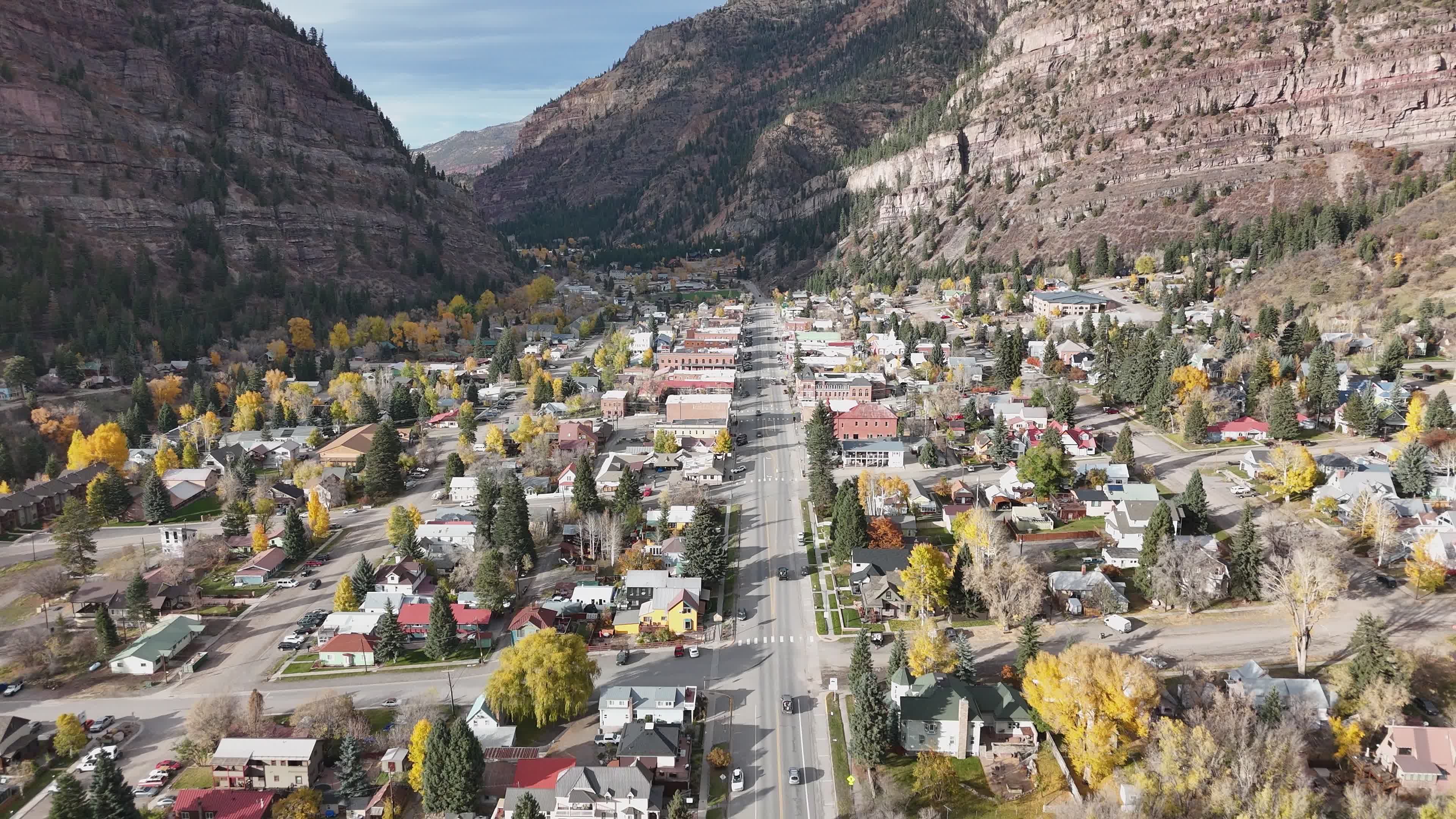 Scenic Aerial View of Ouray, Colorado Free Stock Video Footage, Royalty ...