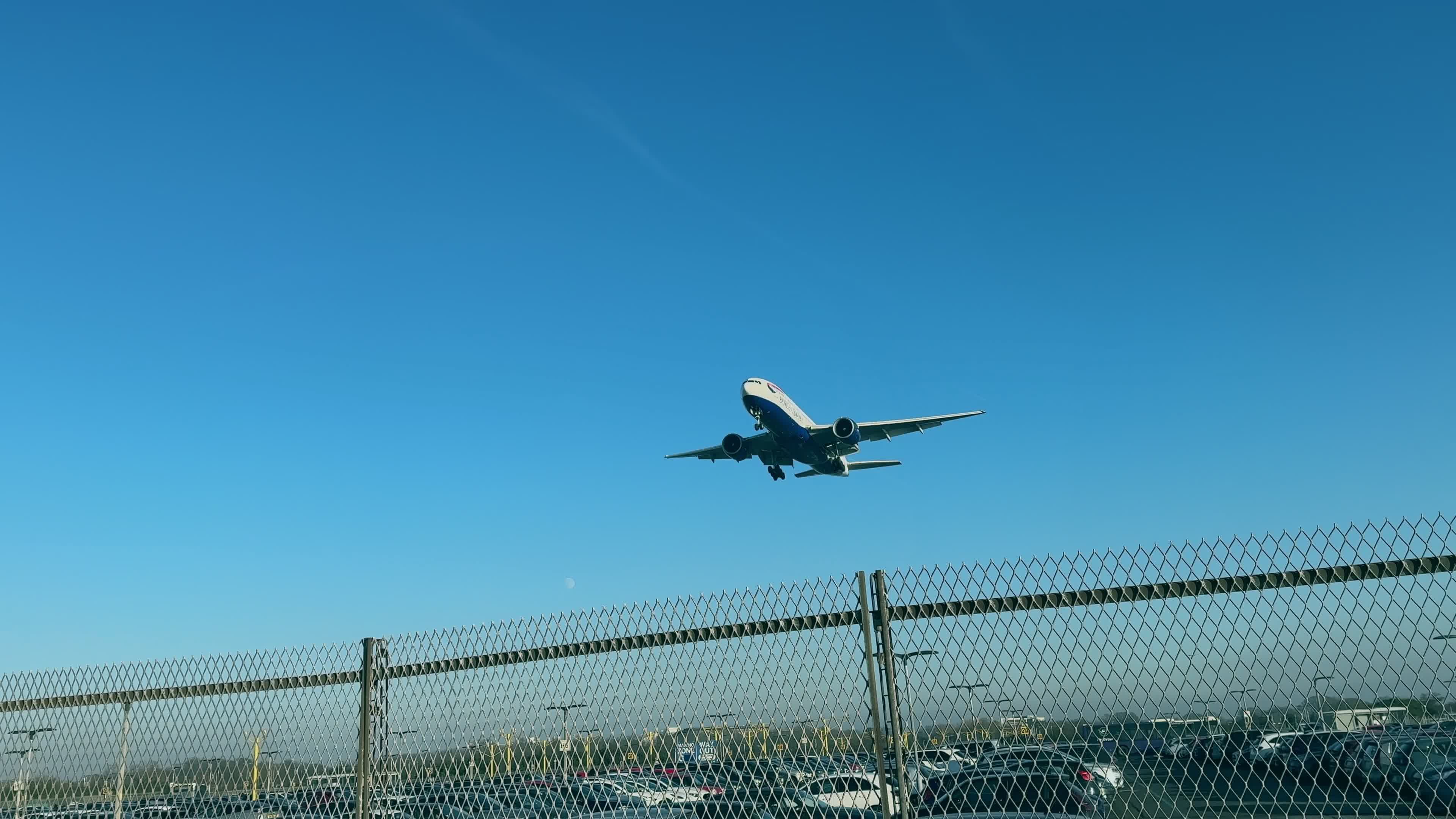 British Airways Plane Landing at Heathrow Free Stock Video Footage ...