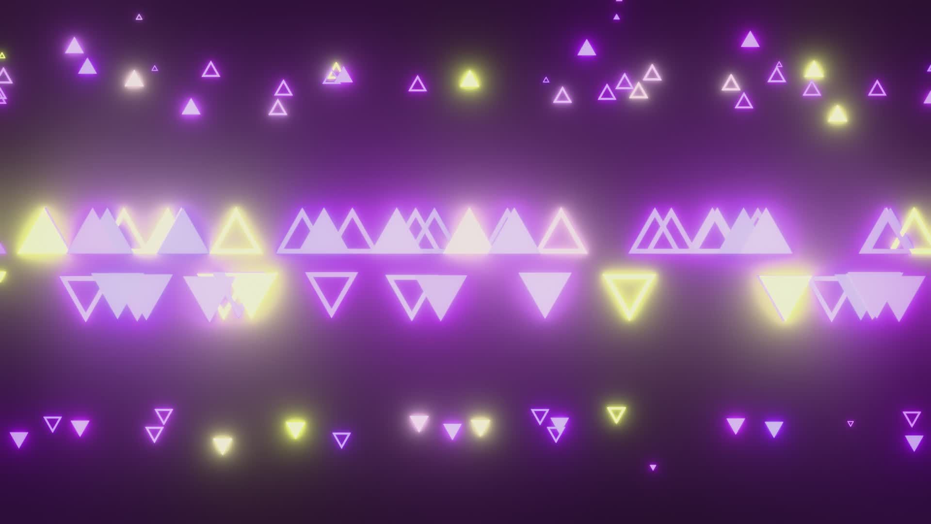 Vibrant Neon Triangles Animation Loop Free Stock Video Footage, Royalty ...