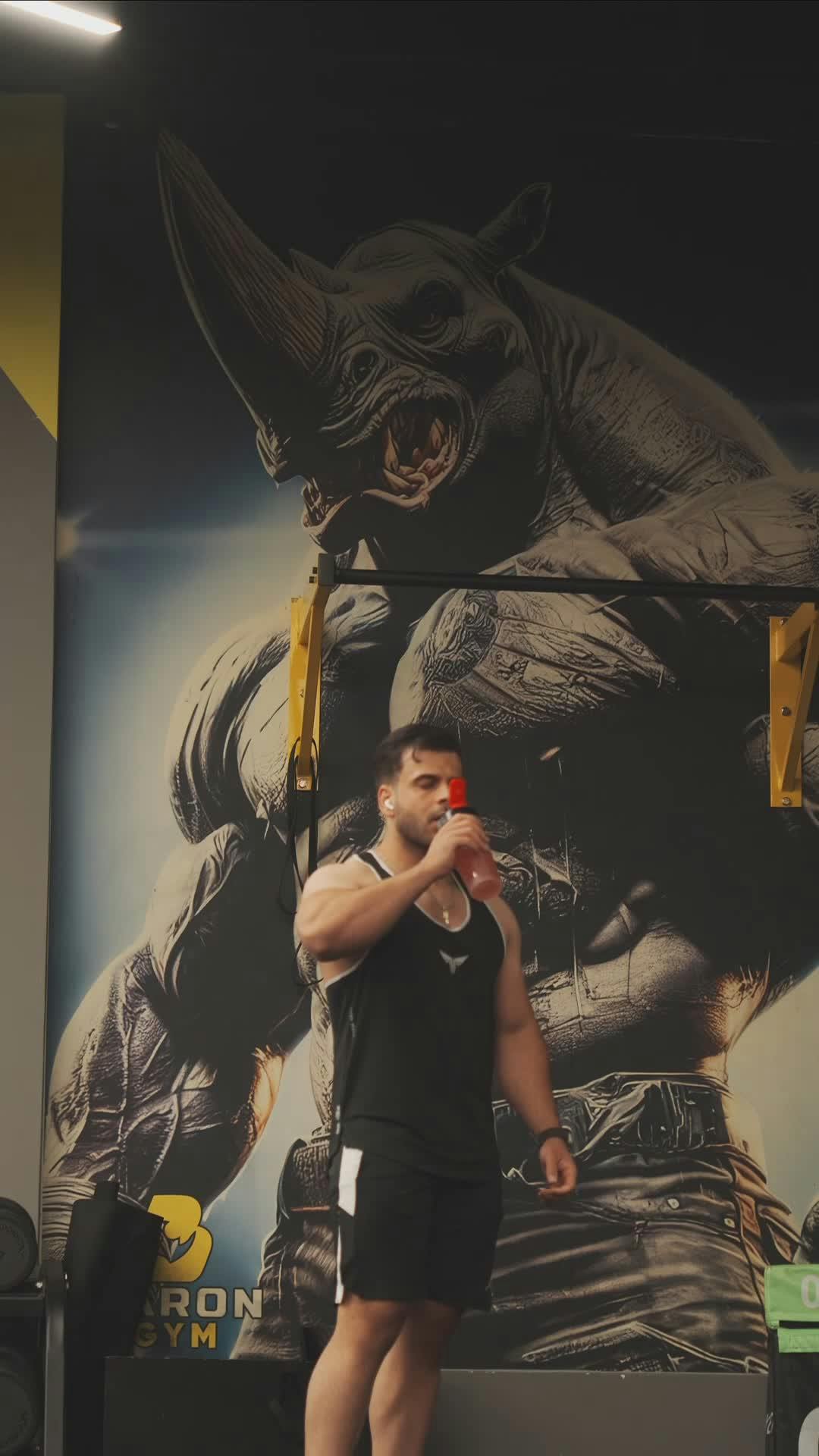 Bodybuilder Hydrating in Urban Gym Setting Free Stock Video Footage ...