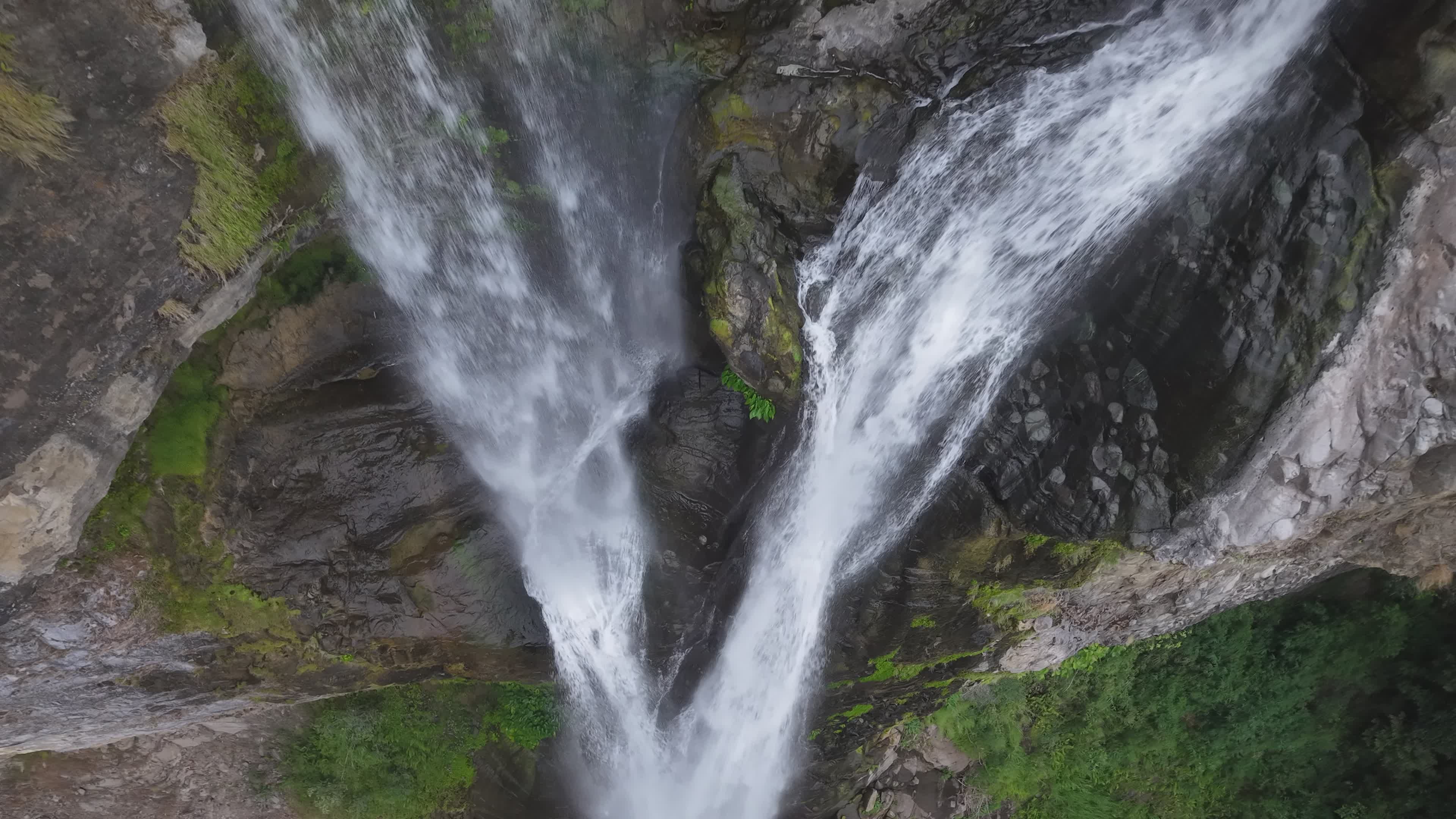 Majestic Twin Waterfalls in Tropical Paradise Free Stock Video Footage ...
