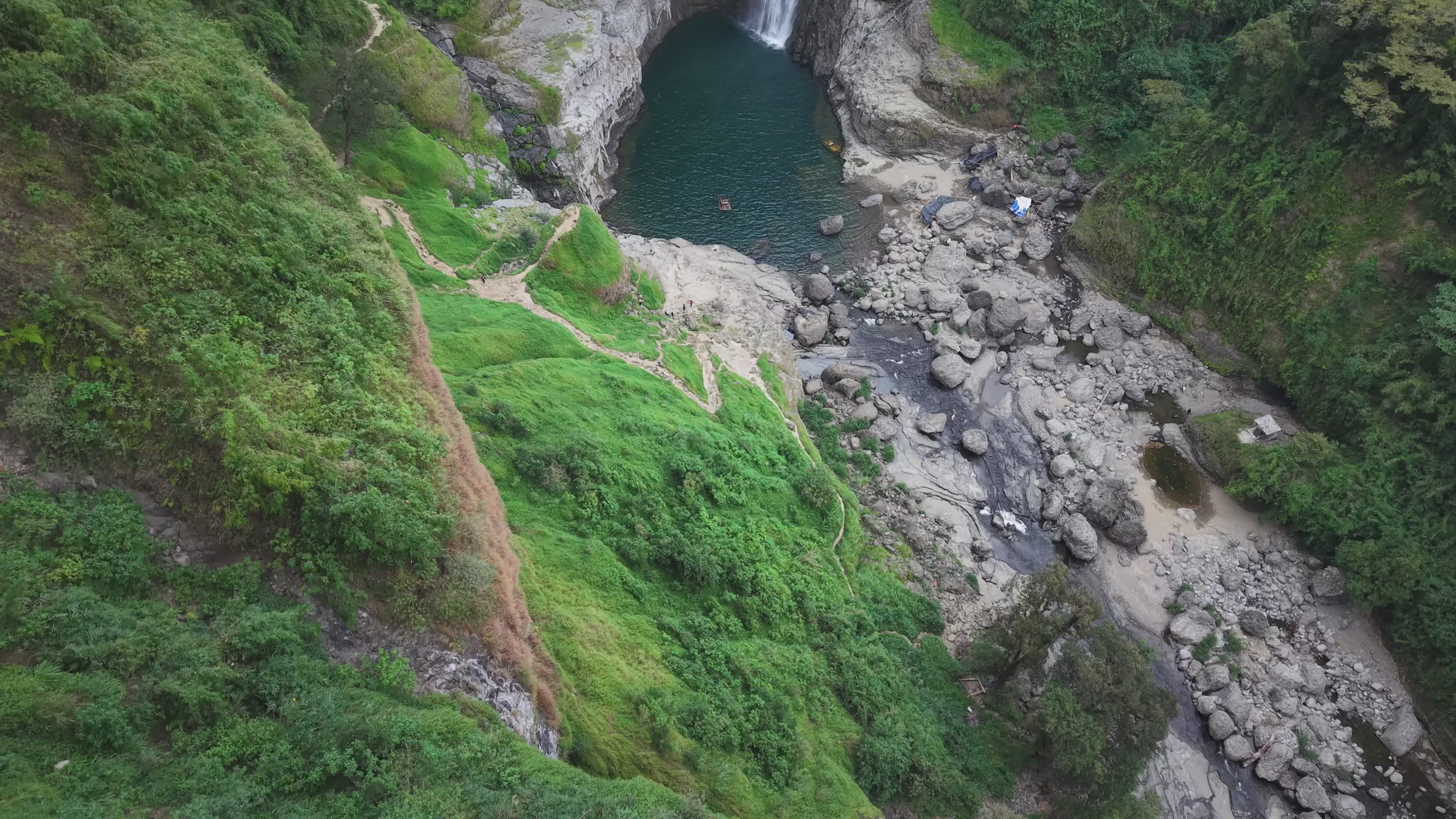Majestic Aw-Asen Falls in Ilocos Sur Philippines Free Stock Video ...