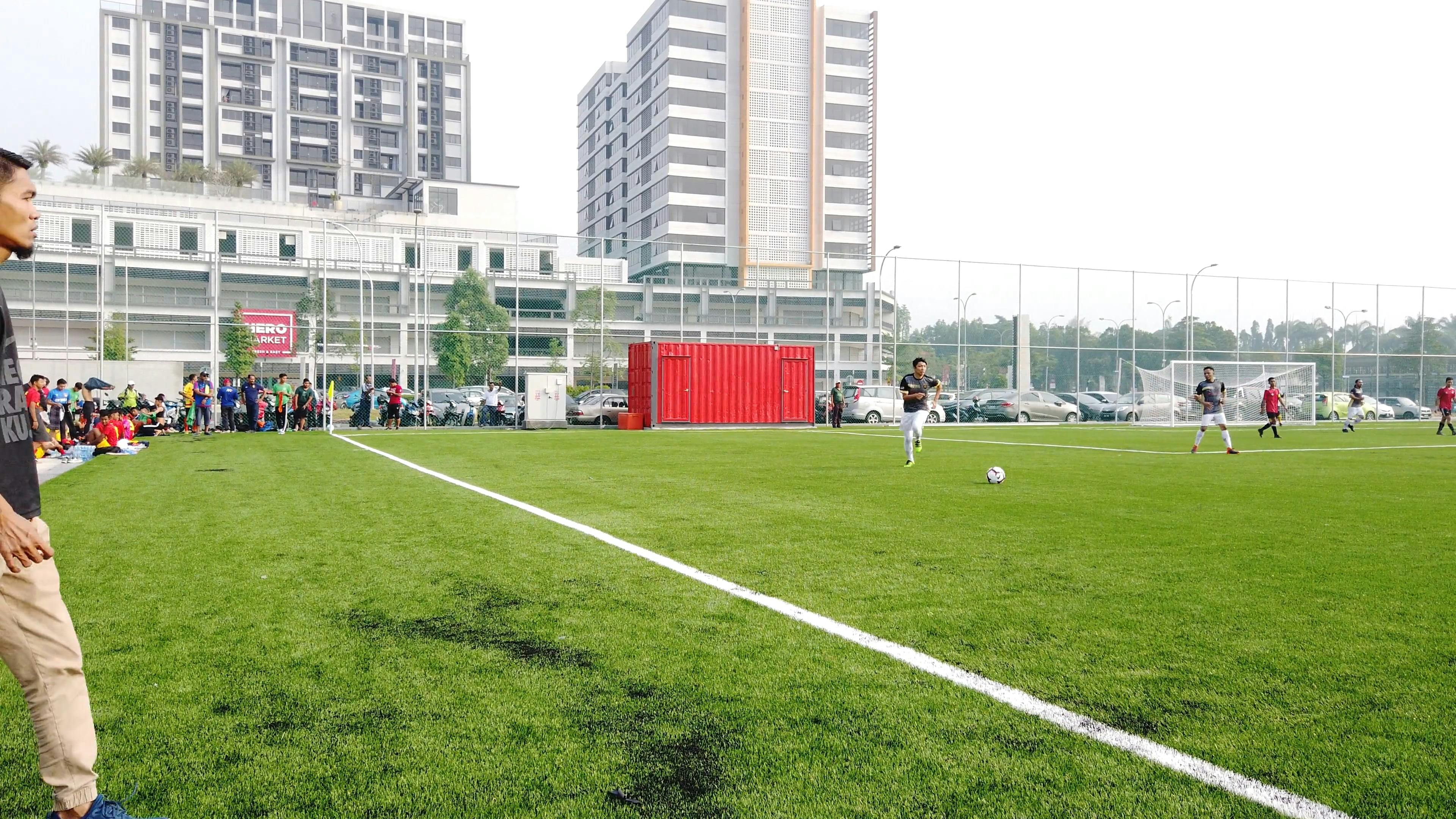 Footage Of The Soccer Field With People Playing Free Stock Video ...