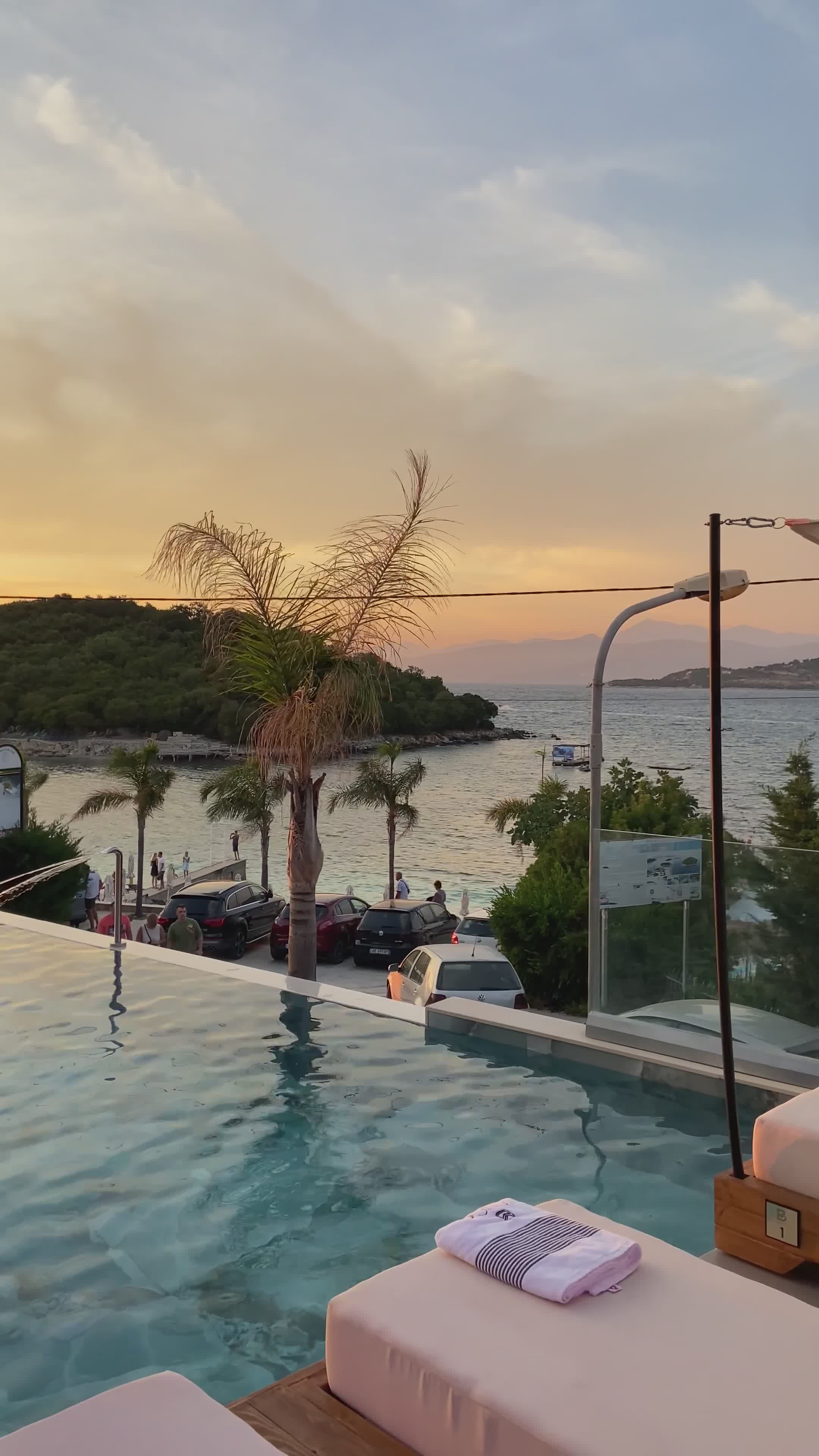Stunning Sunset View over Infinity Pool Free Stock Video Footage ...