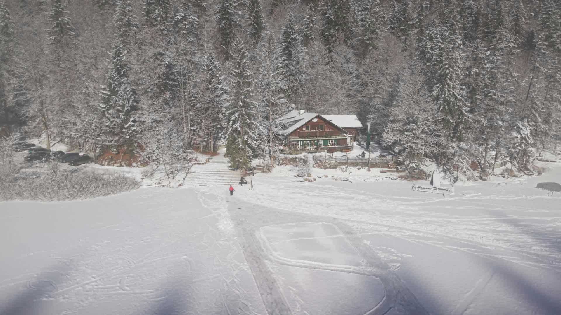 Cozy Cabin in a Winter Wonderland Landscape Free Stock Video Footage ...