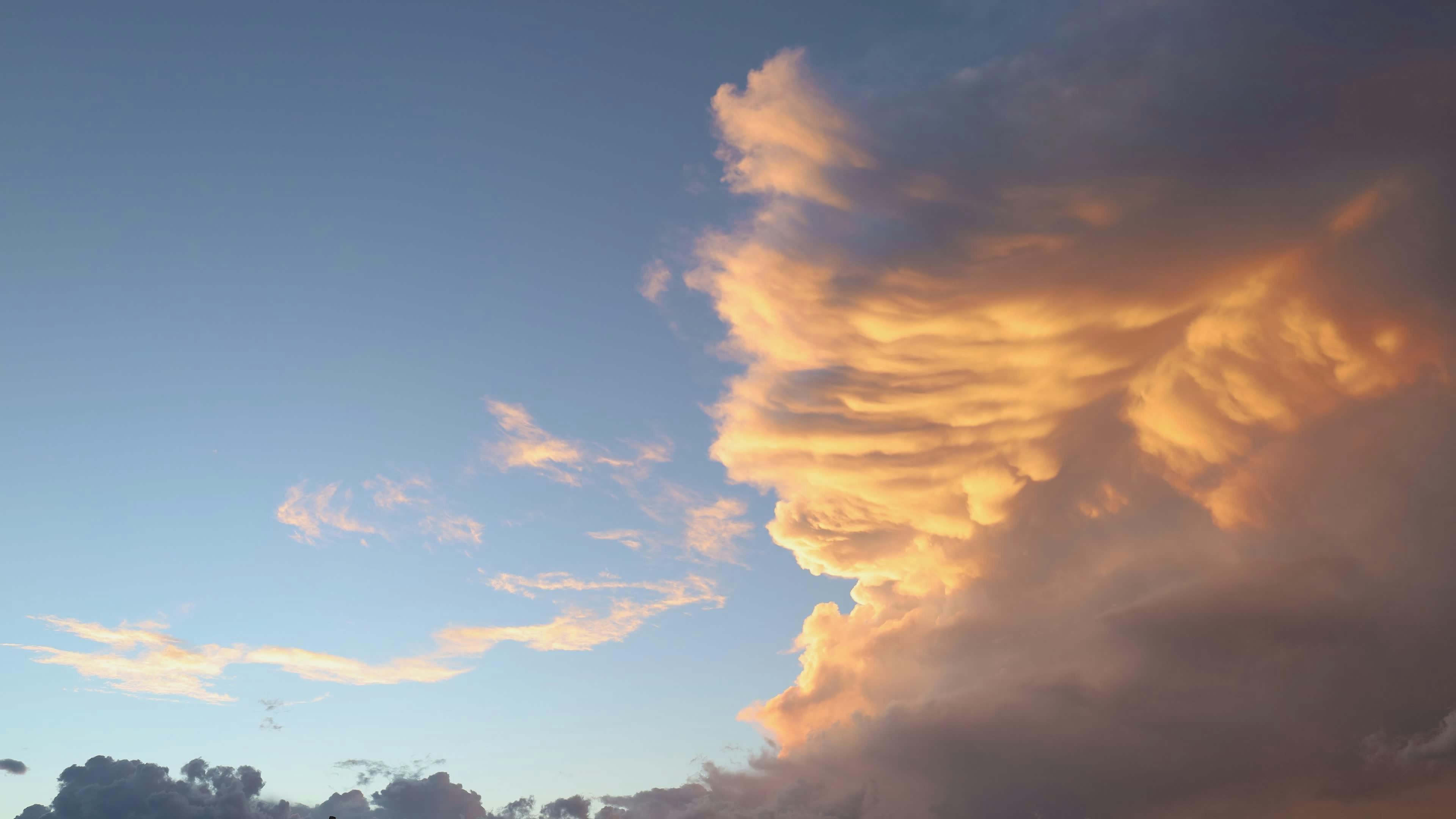 Dramatic Cumulonimbus Cloudscape at Sunset Free Stock Video Footage ...