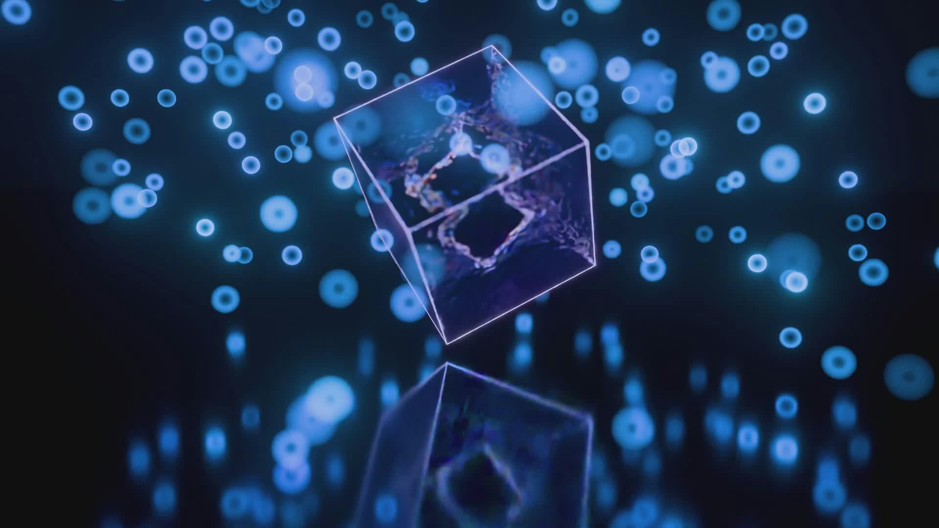 Mystical Floating Crystal with Blue Orbs Free Stock Video Footage ...