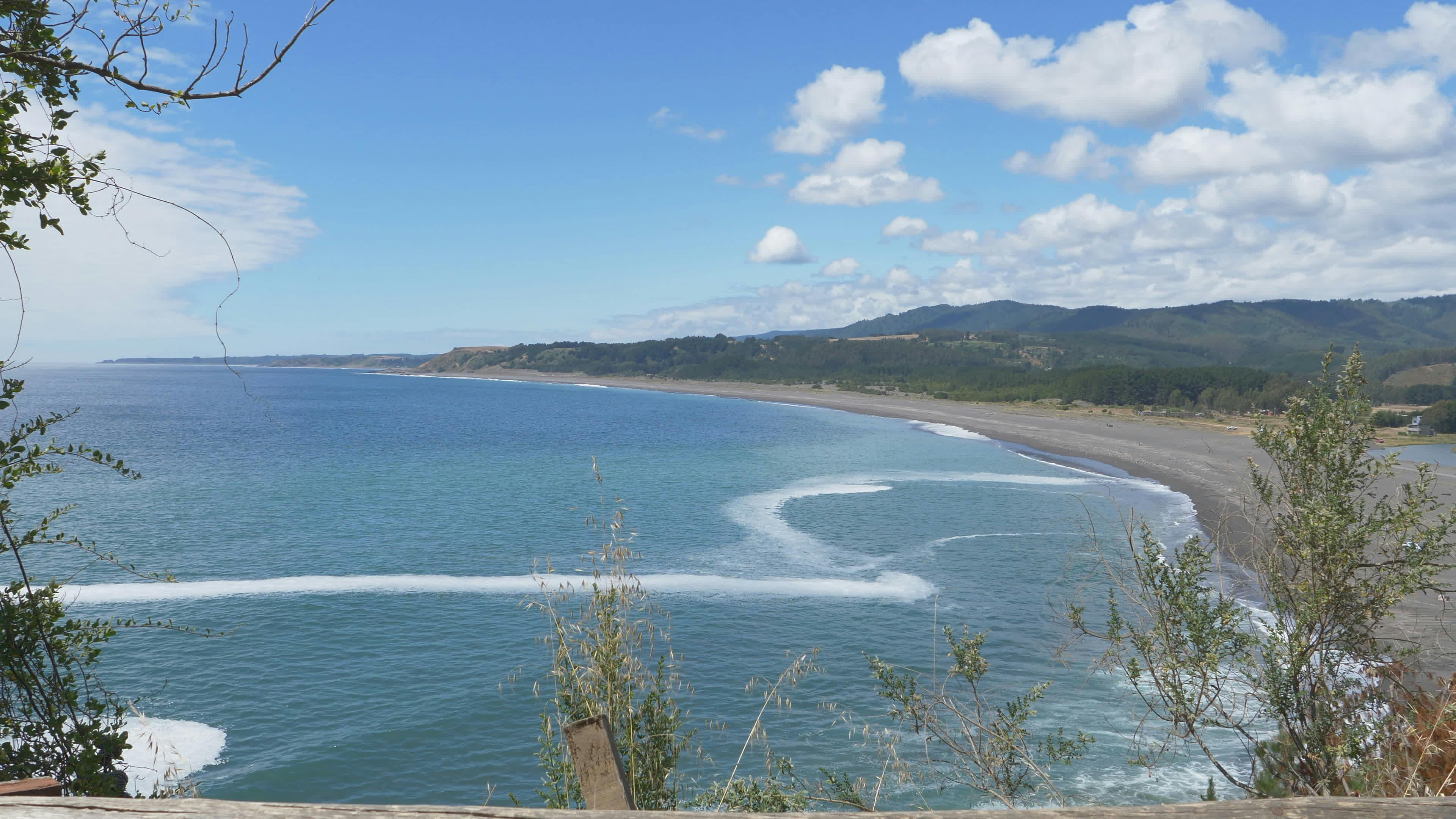 Scenic Coastal View of Chilean Beach Free Stock Video Footage, Royalty ...