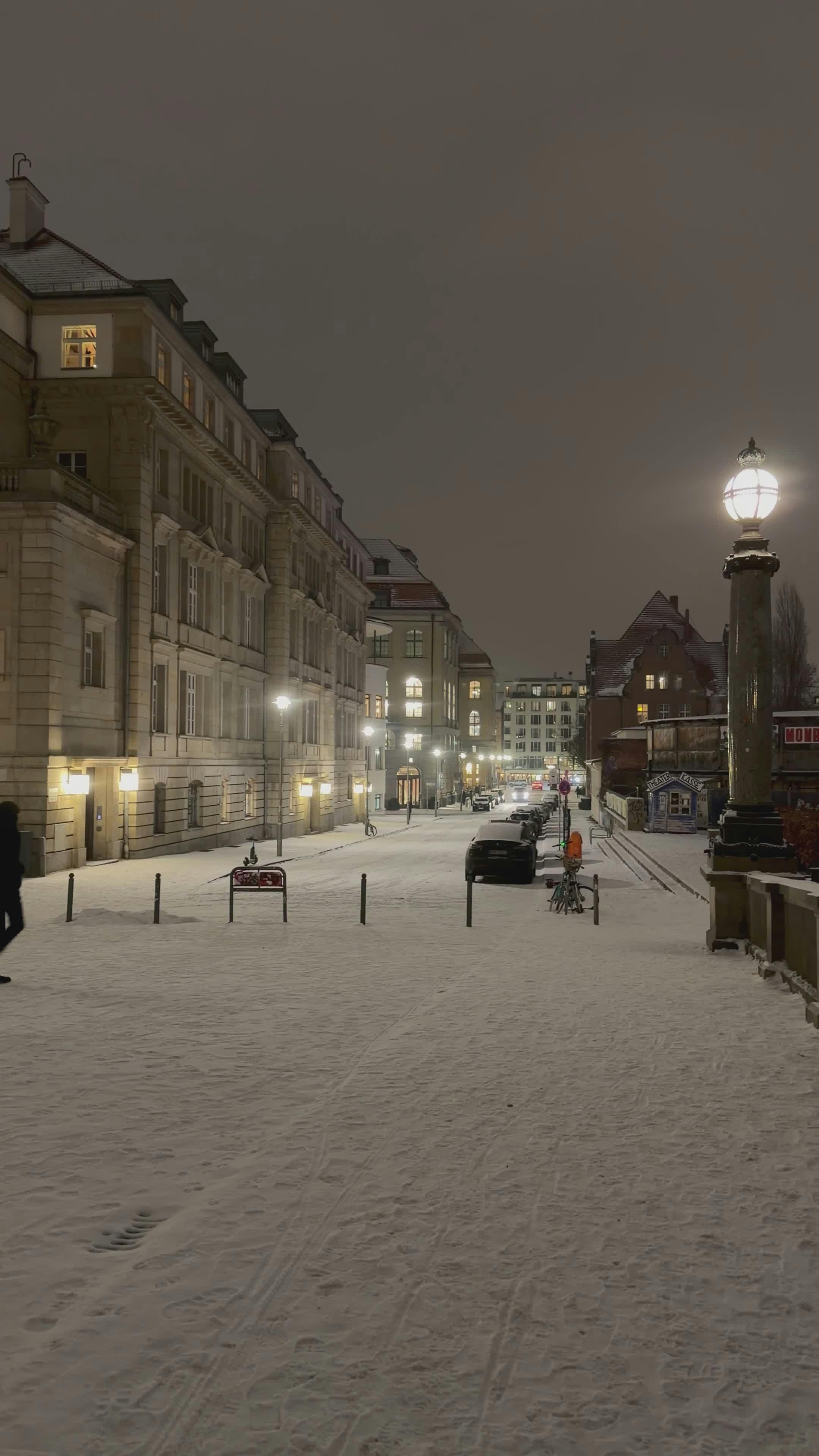 Snowy Berlin Street at Night Free Stock Video Footage, Royalty-Free 4K ...