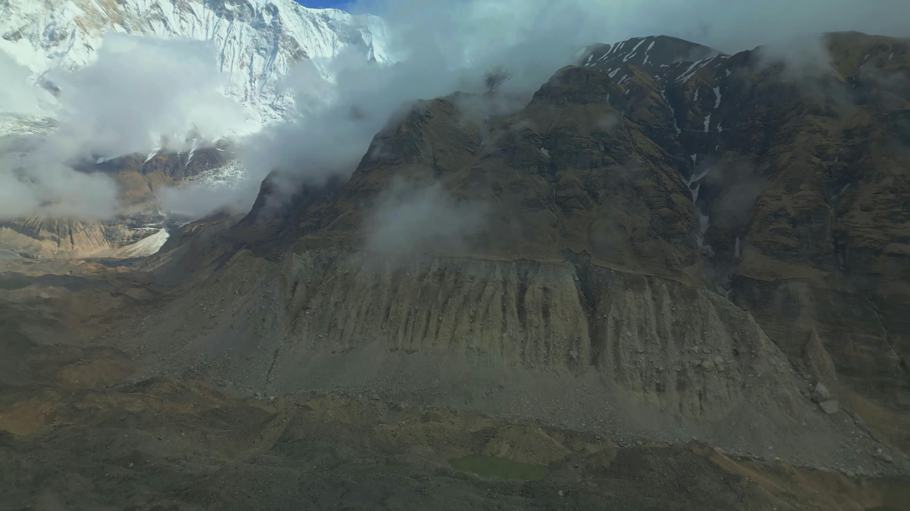 Majestic Himalayan Mountain Aerial View Free Stock Video Footage ...