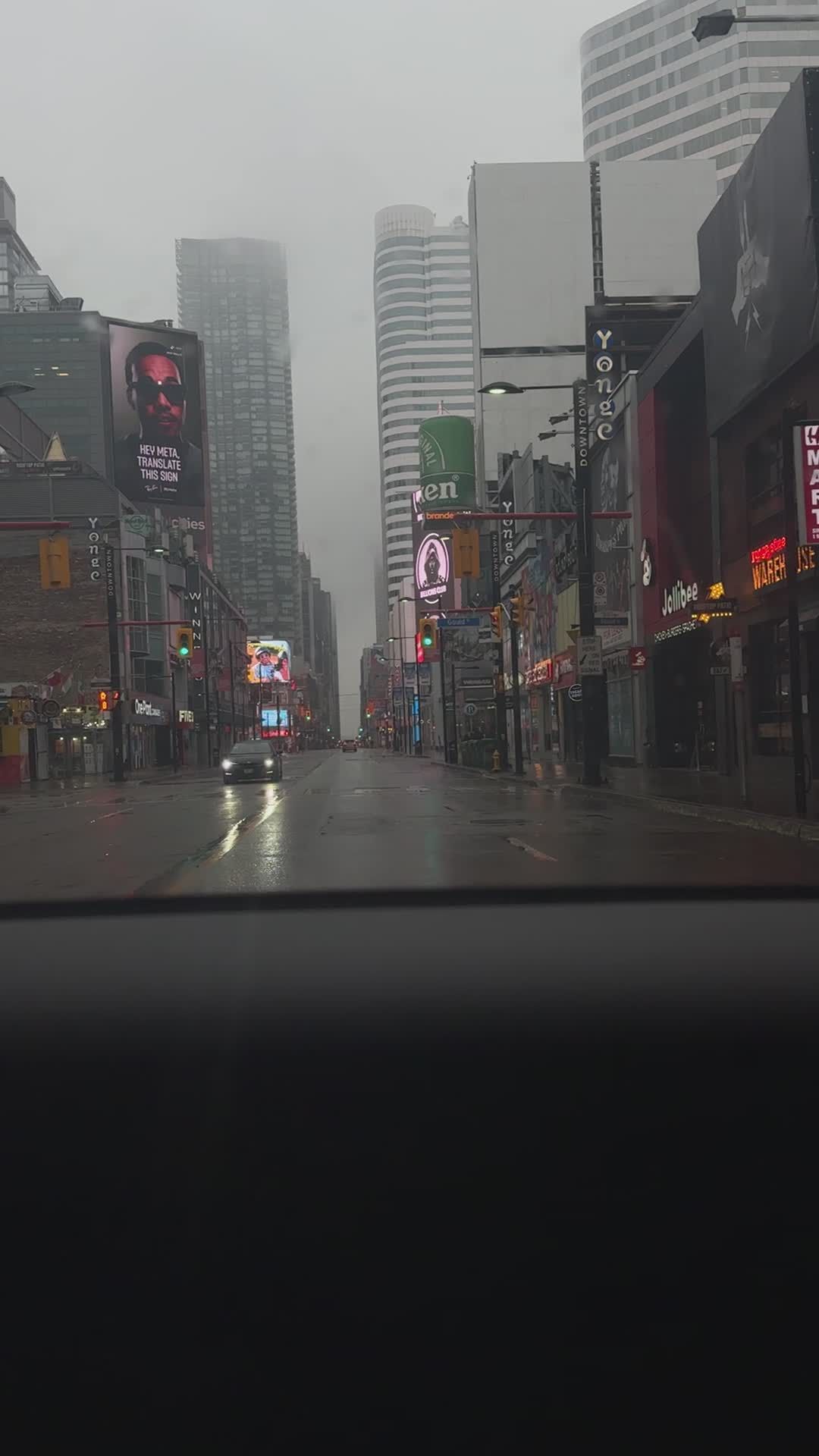 Foggy City Street Drive in Downtown at Night Free Stock Video Footage ...