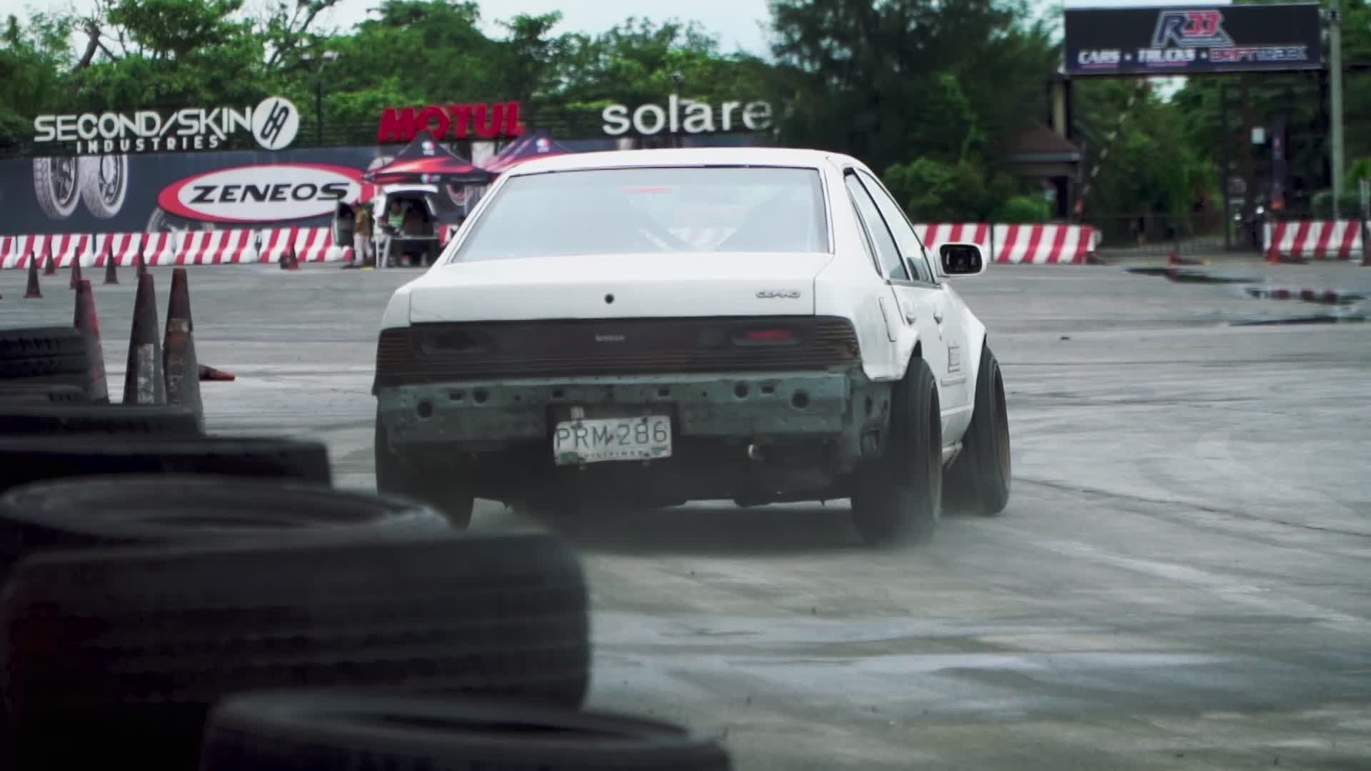 Dynamic Car Drifting in Open Parking Area Free Stock Video Footage ...