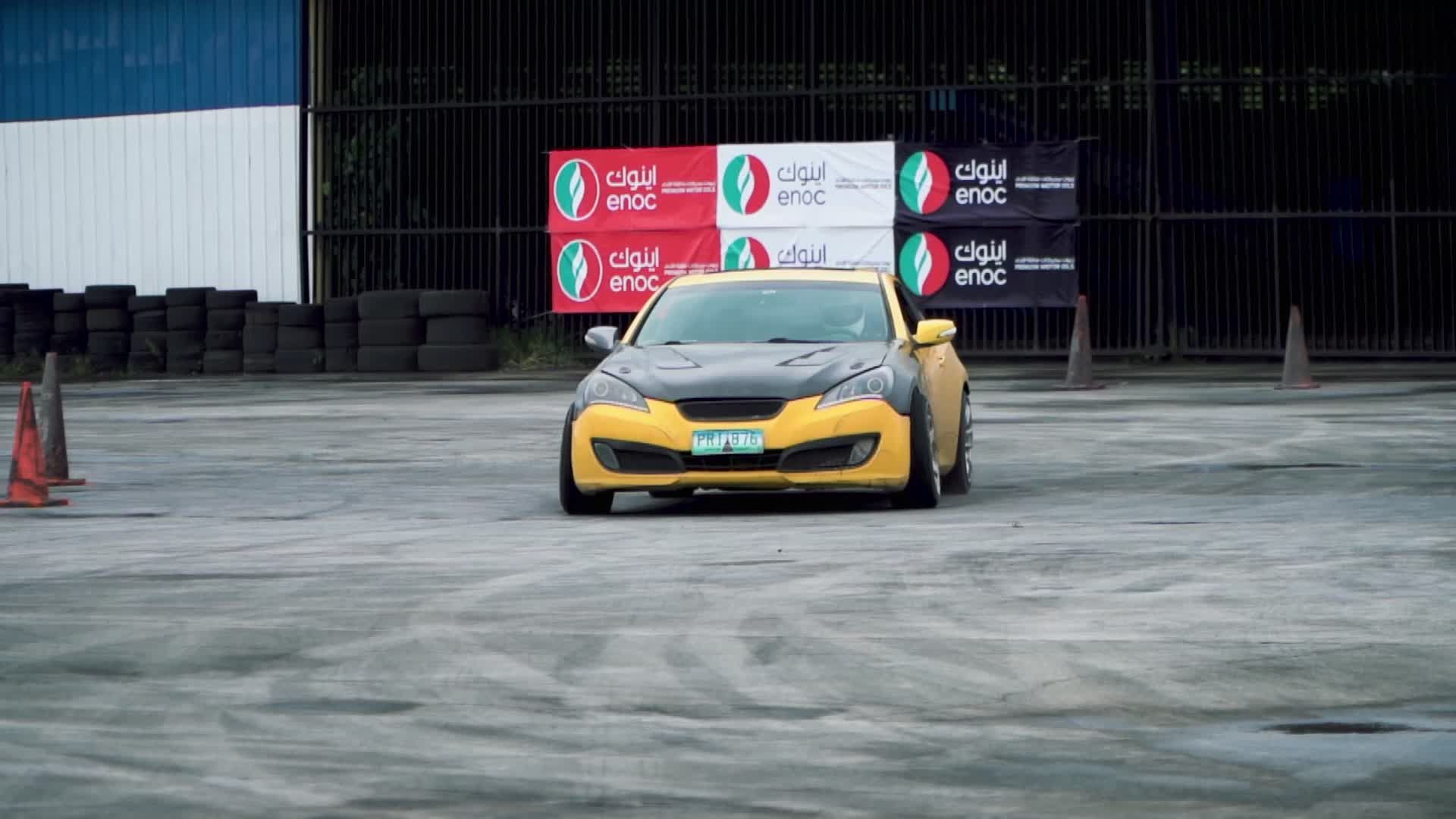Dynamic Car Drift on Open Track with Cones Free Stock Video Footage ...