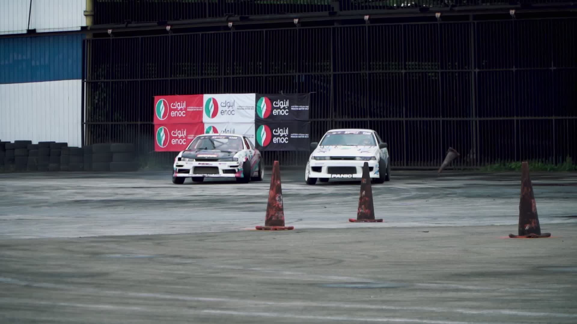 Exciting Car Drifting Race on Outdoor Track Free Stock Video Footage ...