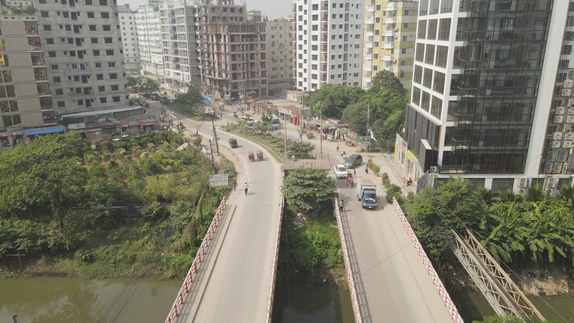 Urban Aerial View of City Roads and Buildings Free Stock Video Footage ...