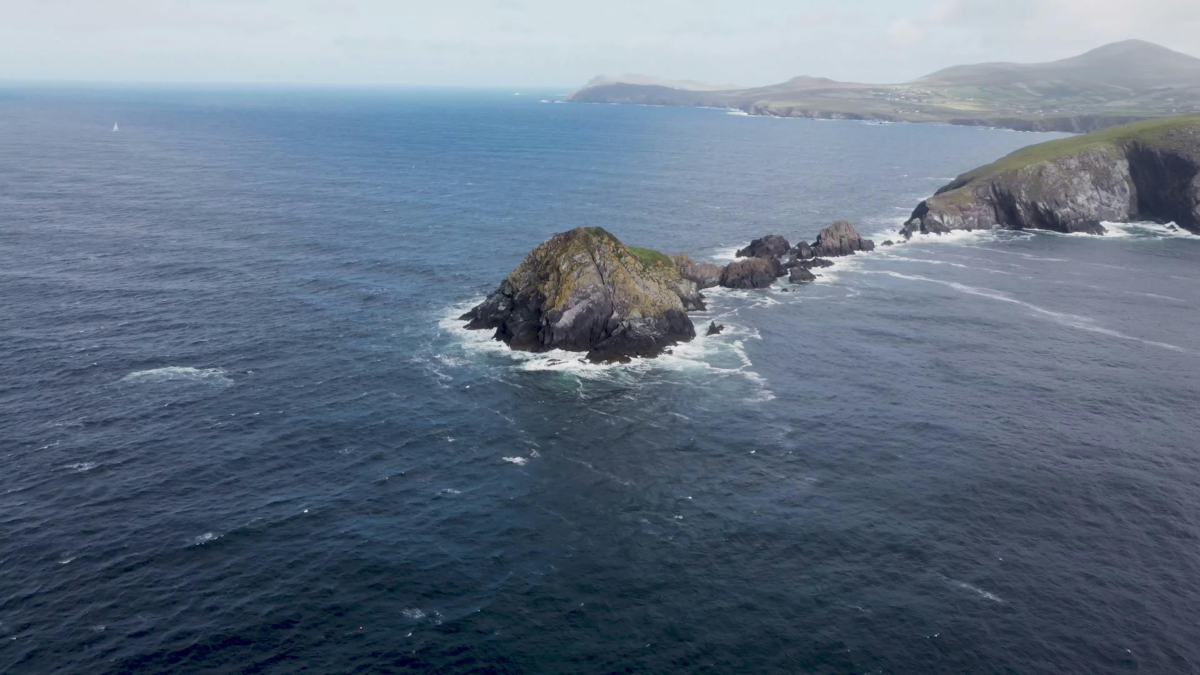 Stunning Aerial View of Ireland's Coastal Cliffs Free Stock Video ...