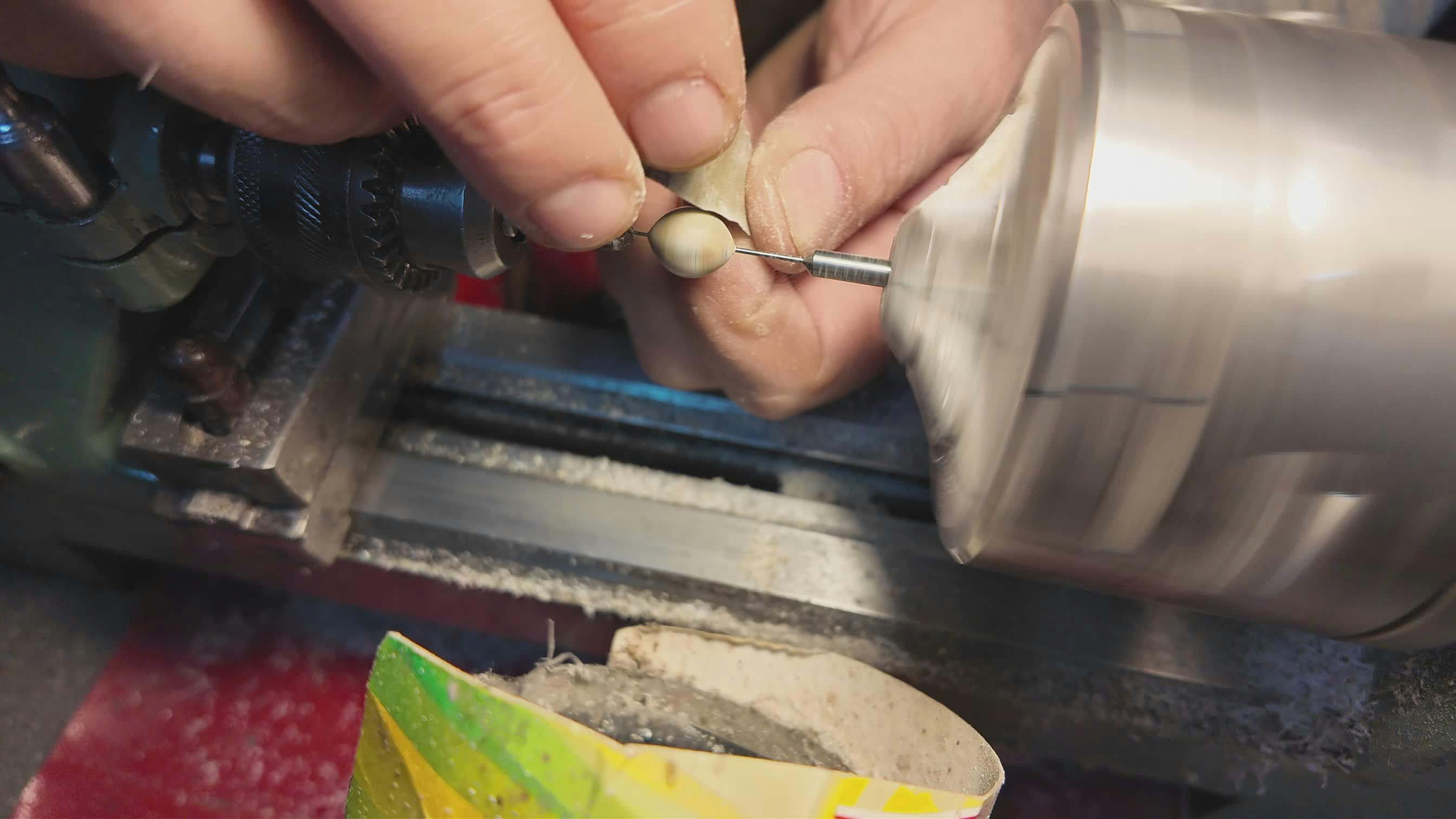 Close-Up of Metalworking on a Lathe Machine Free Stock Video Footage ...
