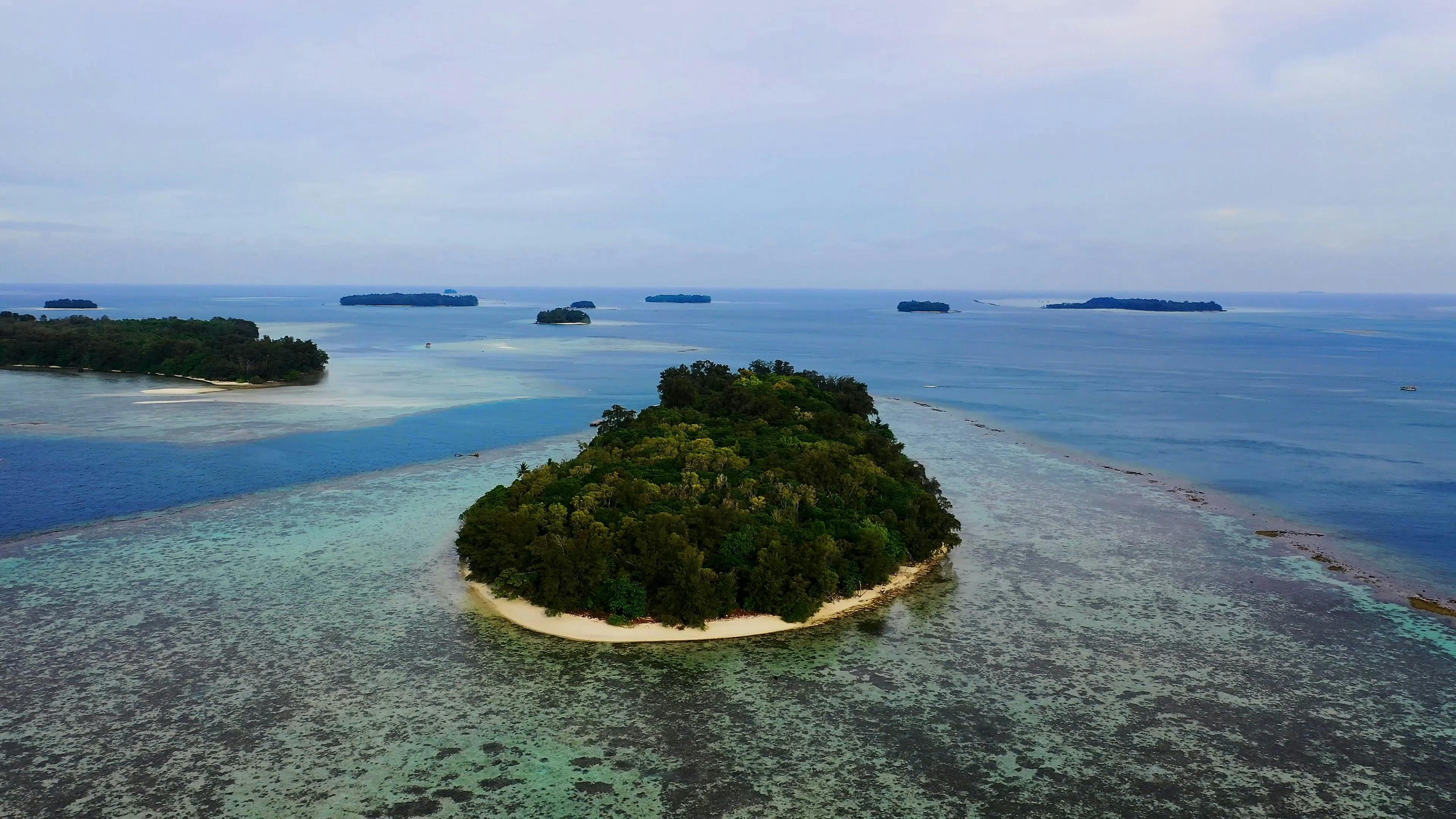 A Groups Of Islands And Islets In The Open Sea Free Stock Video Footage ...