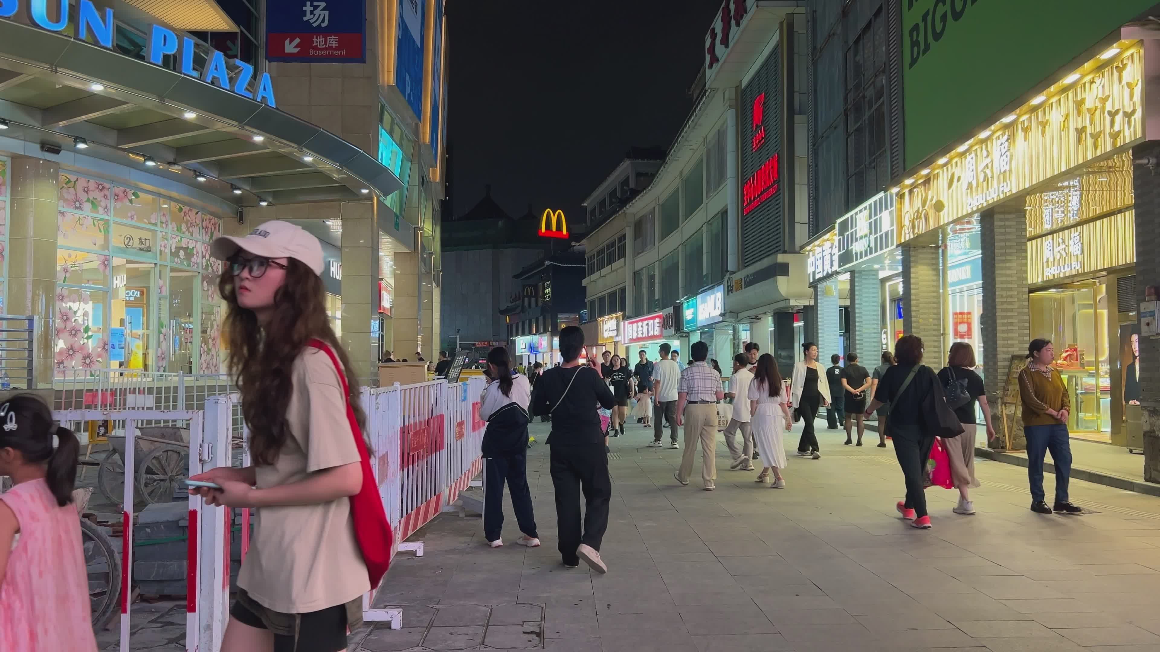 Night Stroll on Dongmen Pedestrian Street, Shenzhen Free Stock Video ...