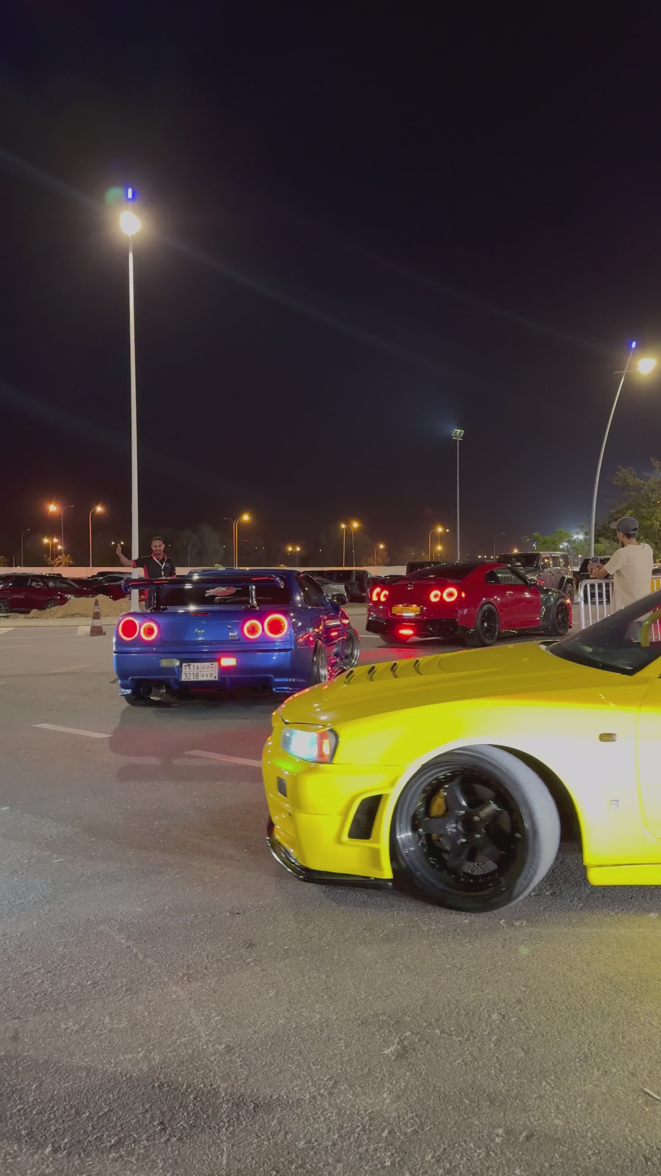 Vibrant Night Car Meet in Urban Setting Free Stock Video Footage ...