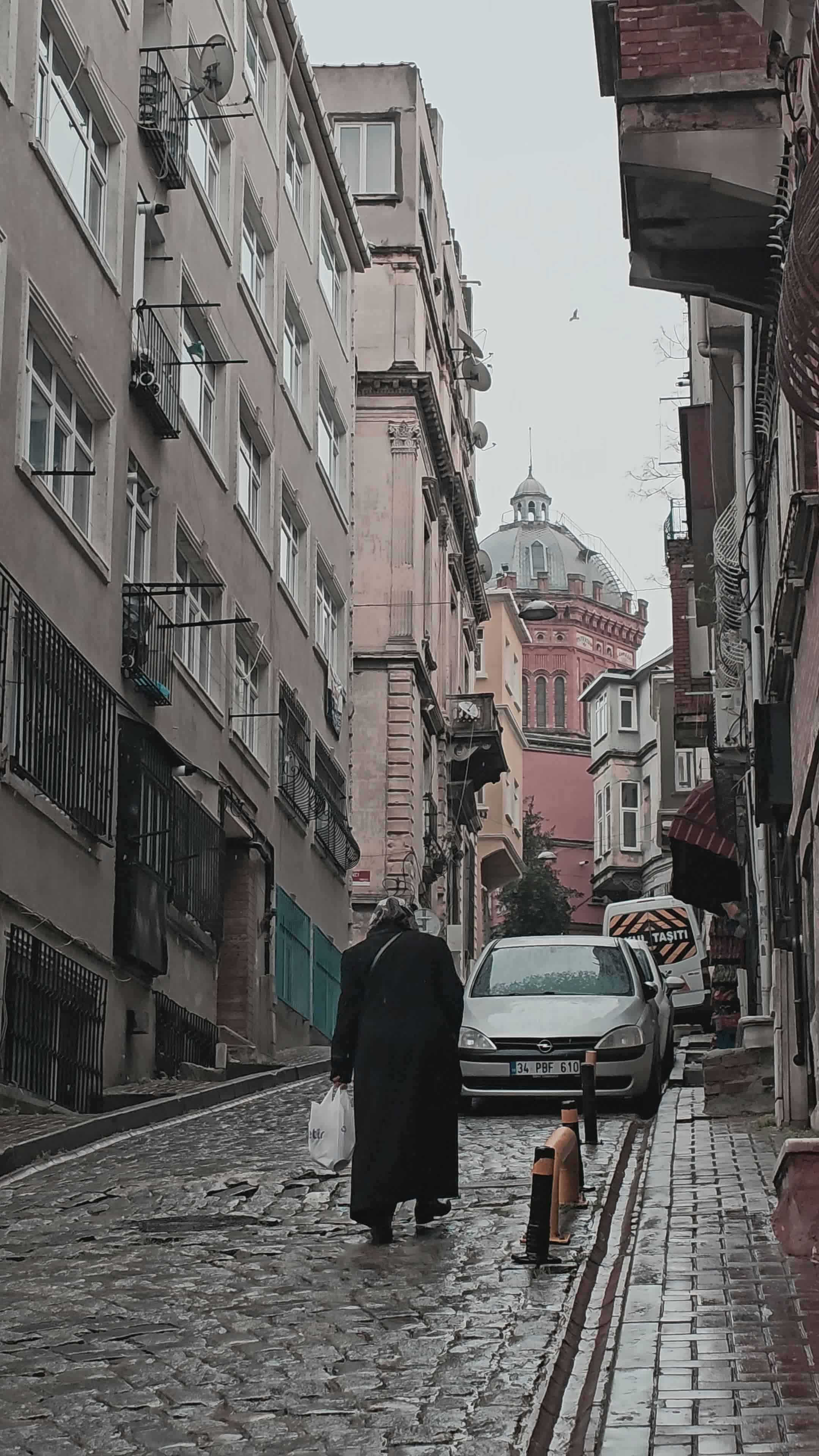 Charming Cobblestone Street in Istanbul Free Stock Video Footage ...