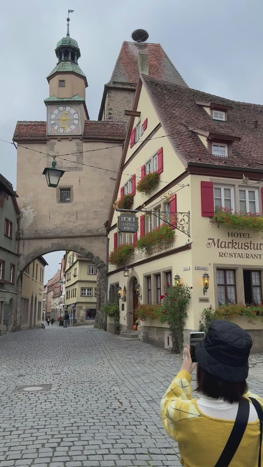 Charming Medieval Street in Rothenburg Free Stock Video Footage ...