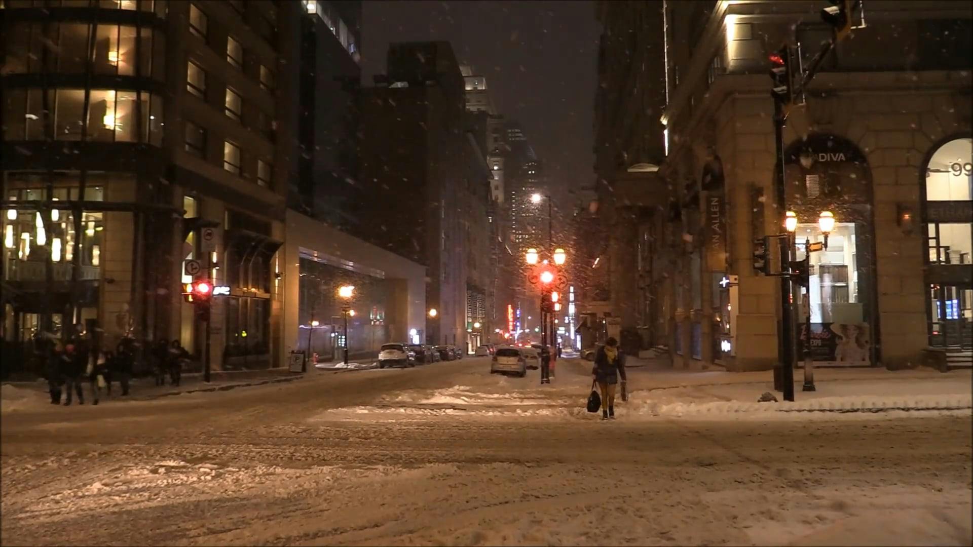 Street Footage With Snowfall Free Stock Video Footage, Royalty-Free 4K ...