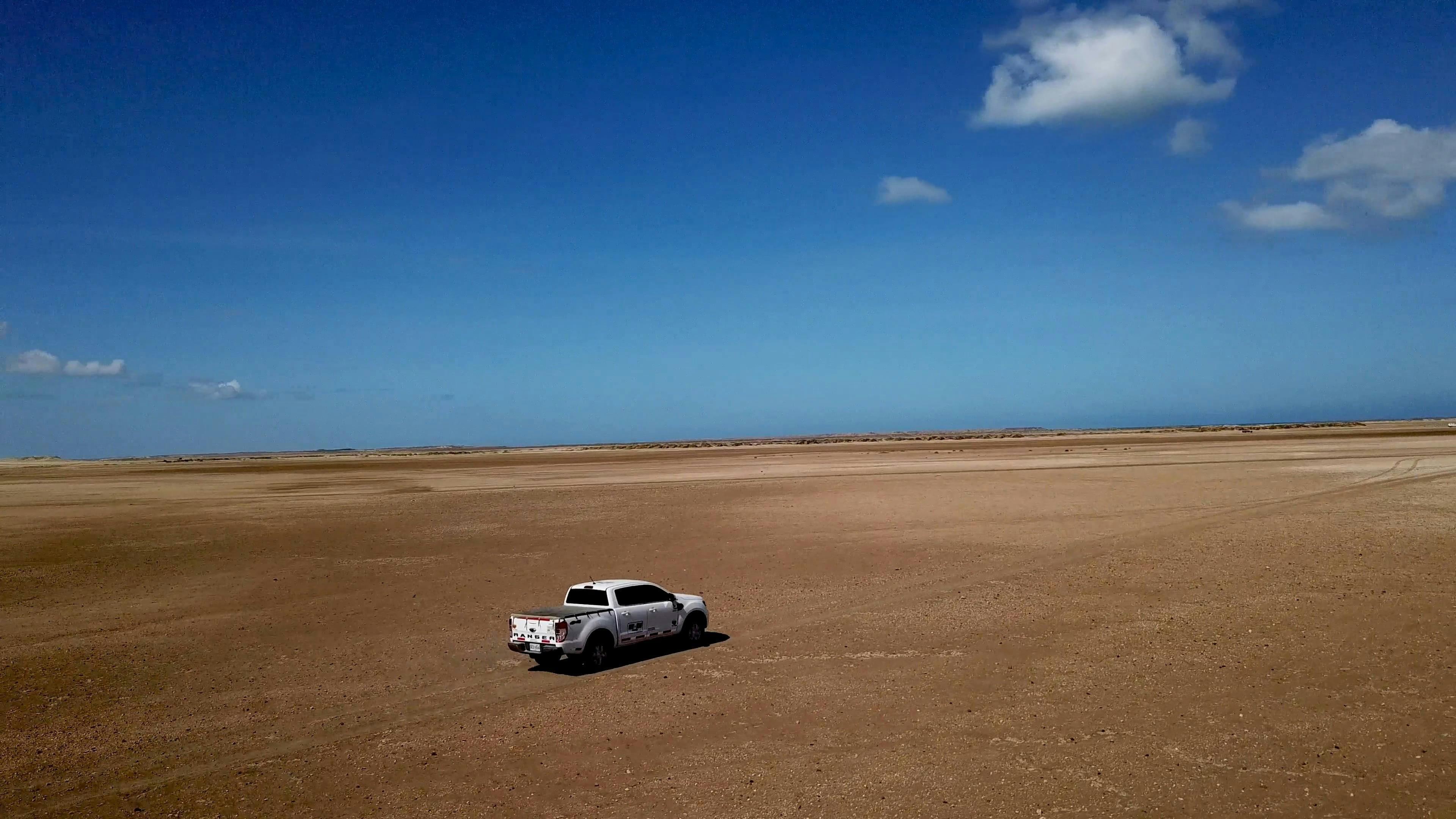 A Truck Travelling On A Desert · Free Stock Video