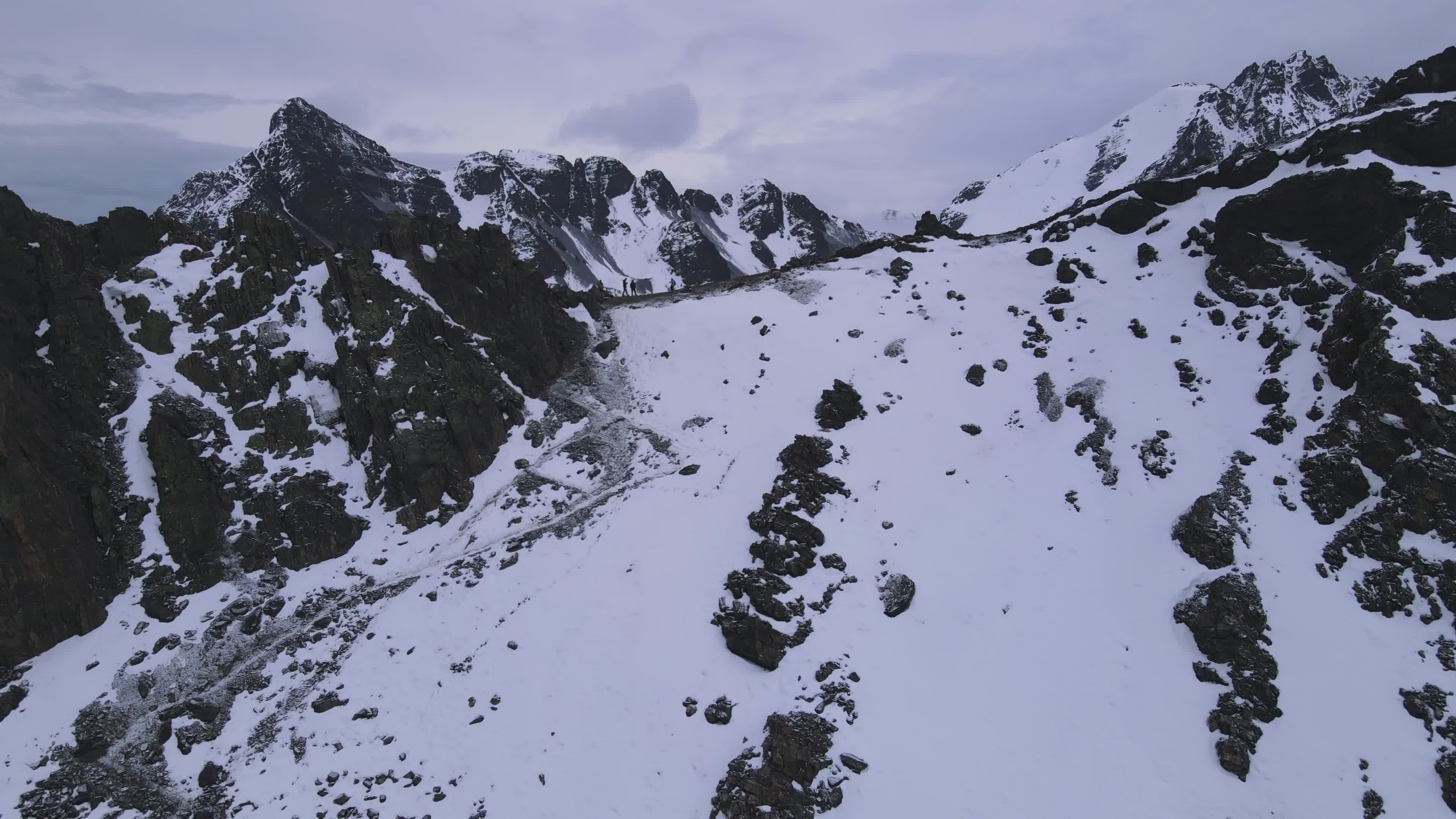 Stunning Aerial Views of Snow-Capped Andes Mountains Free Stock Video ...