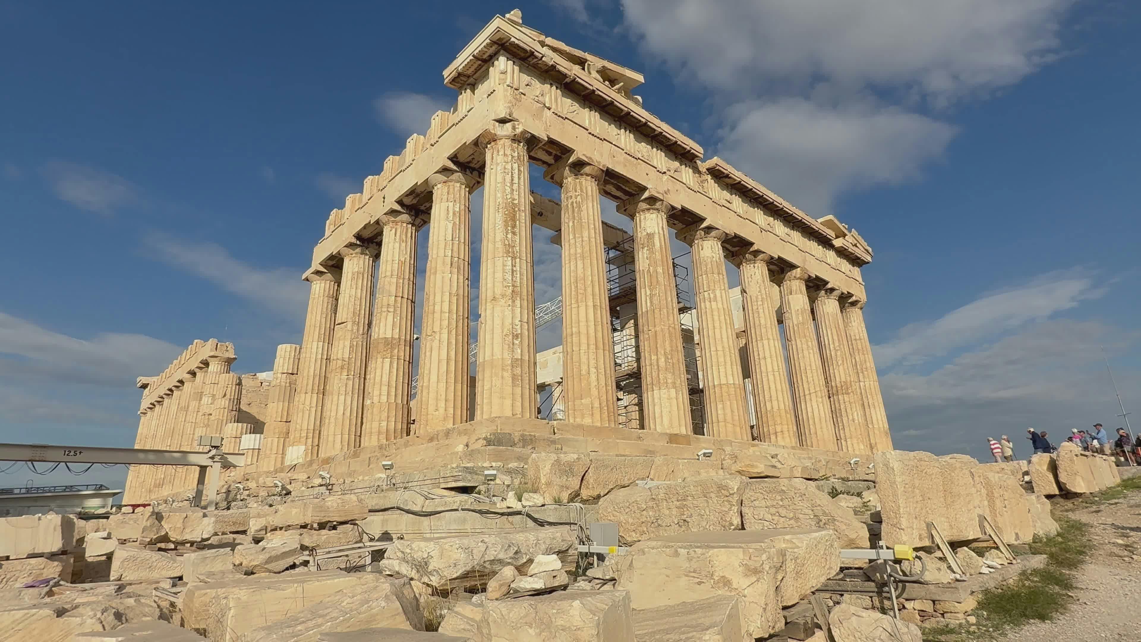 Majestic View of the Parthenon Ruins Free Stock Video Footage, Royalty ...