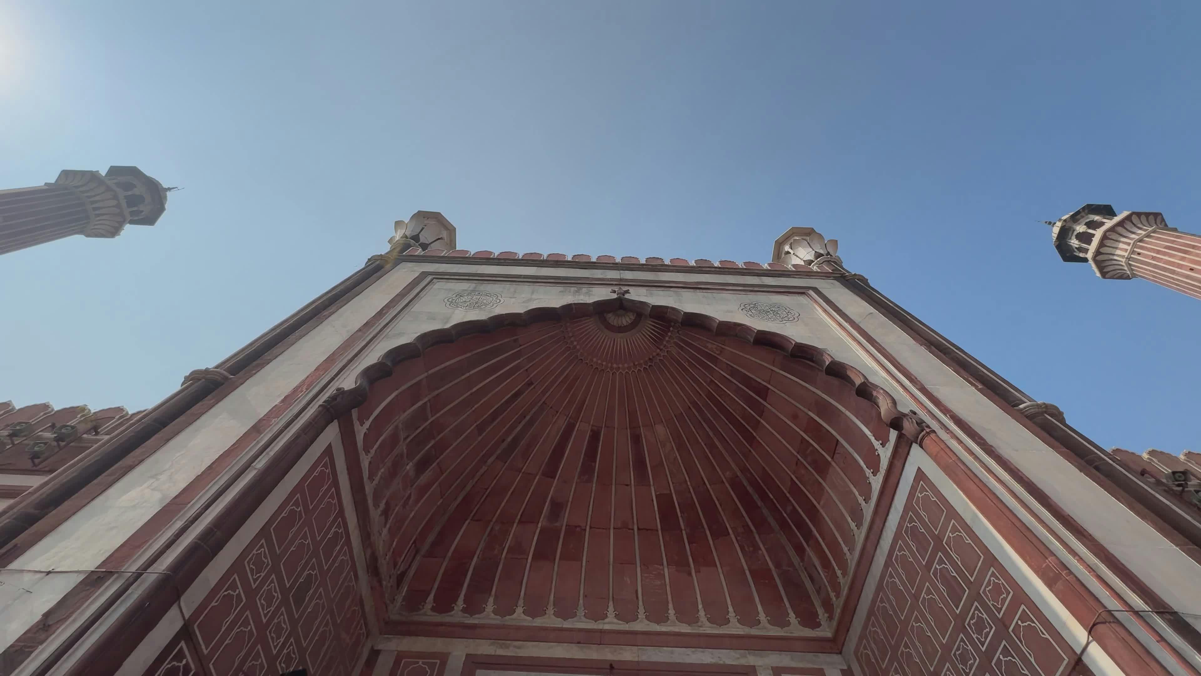 Majestic Mughal Architecture Aerial View Free Stock Video Footage ...