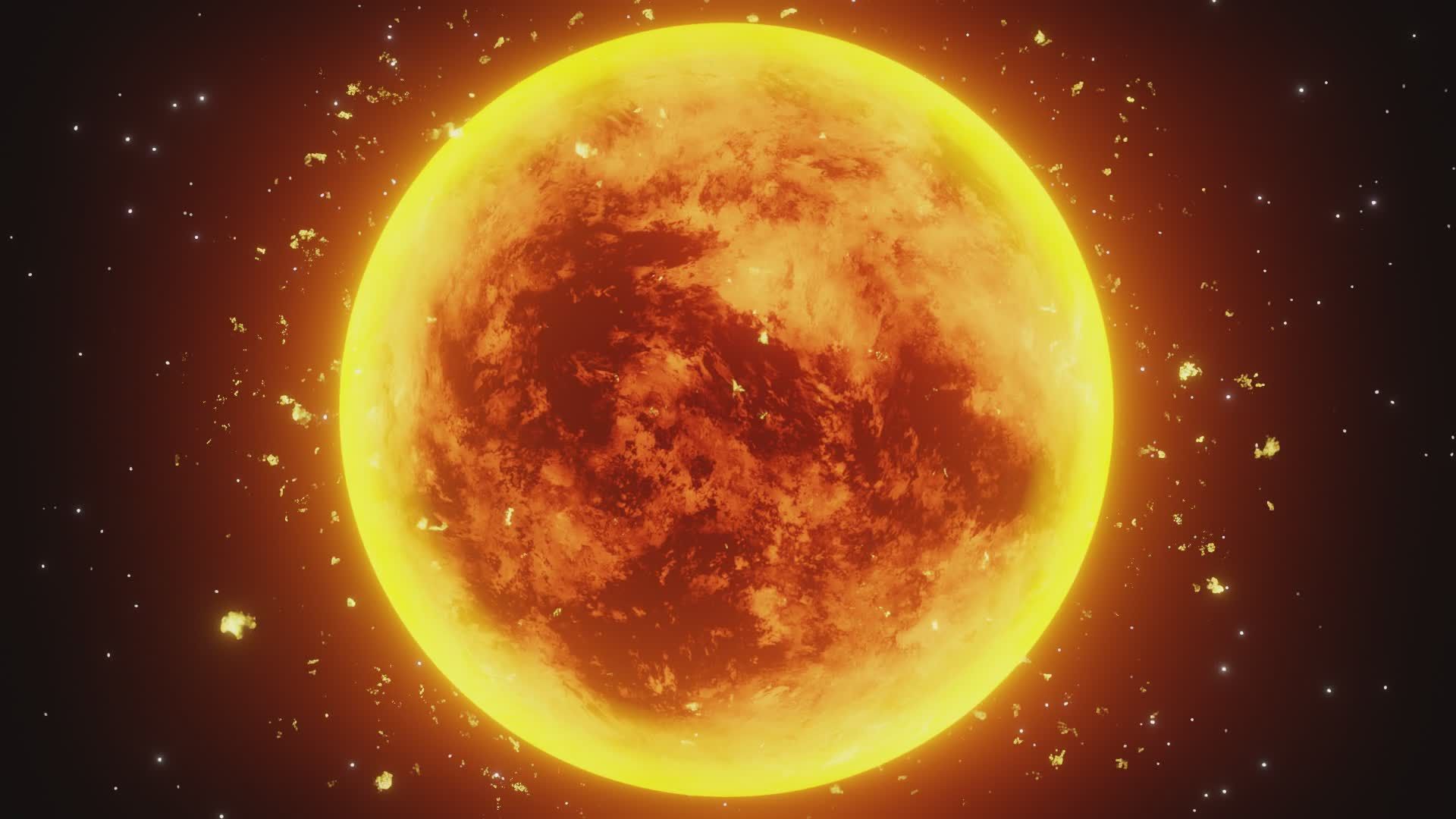 Stunning Close-Up of Fiery Sun Surface Free Stock Video Footage ...