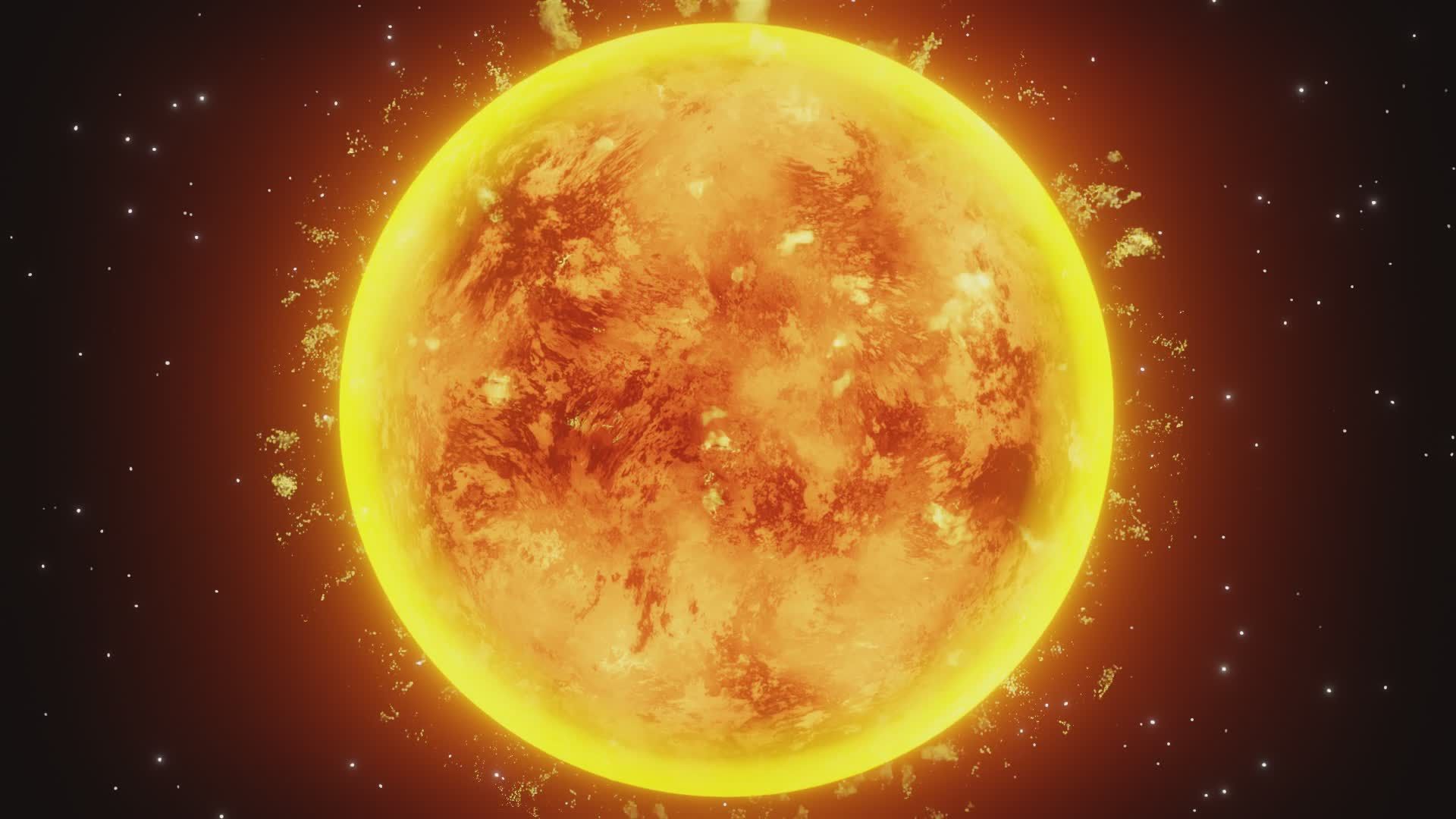 Vibrant Solar Animation with Fiery Flares Free Stock Video Footage ...