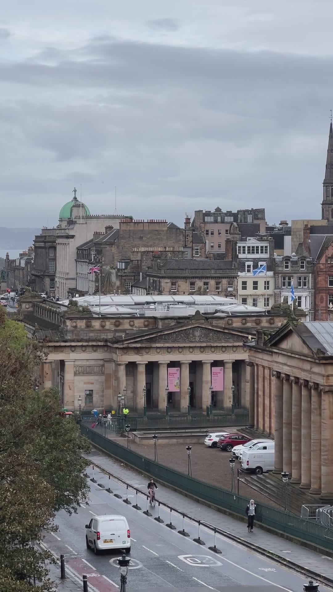 Scenic Edinburgh Cityscape Featuring Iconic Landmarks Free Stock Video ...