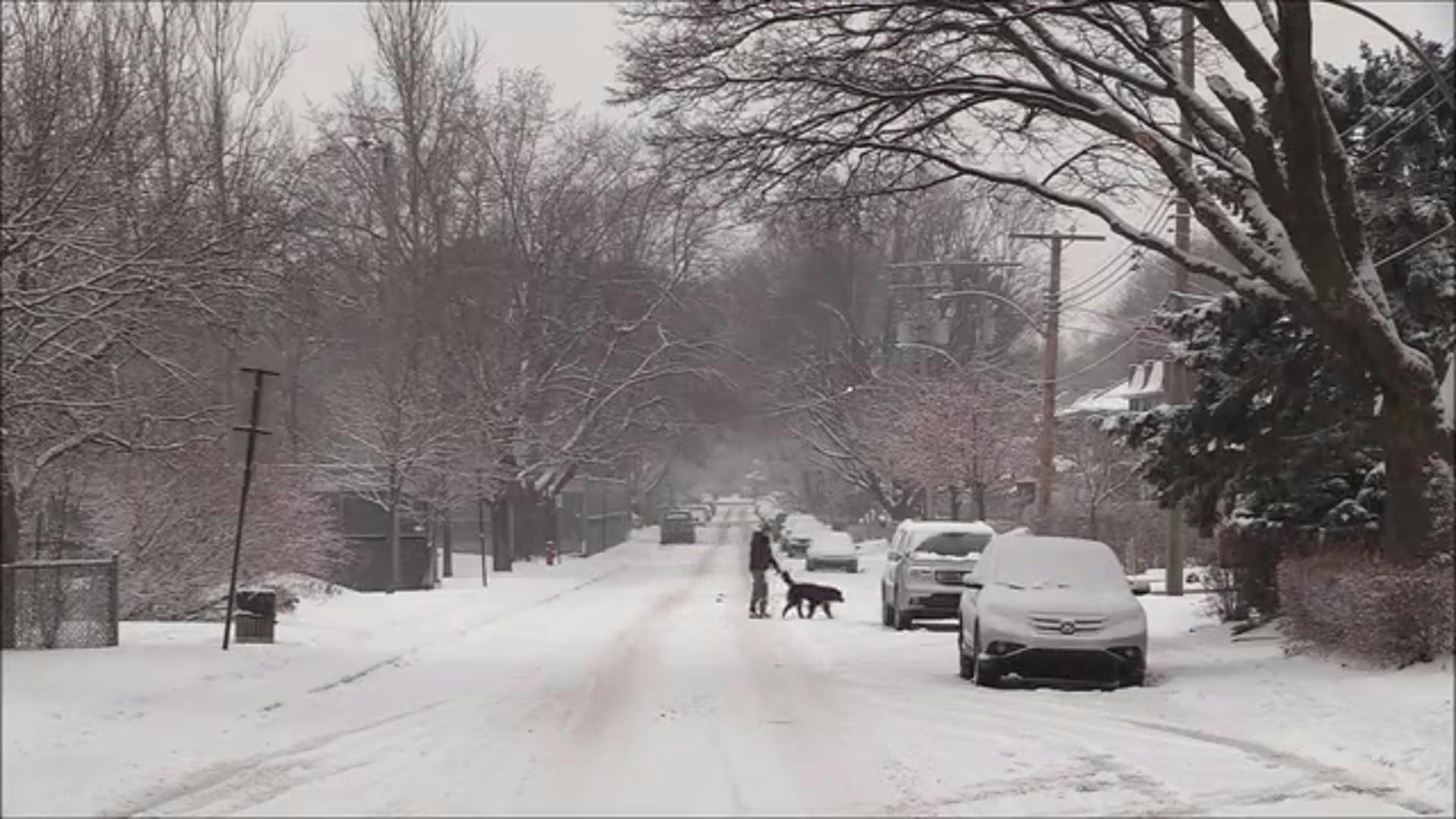 Footage Of The Street Covered With Snow Free Stock Video Footage ...
