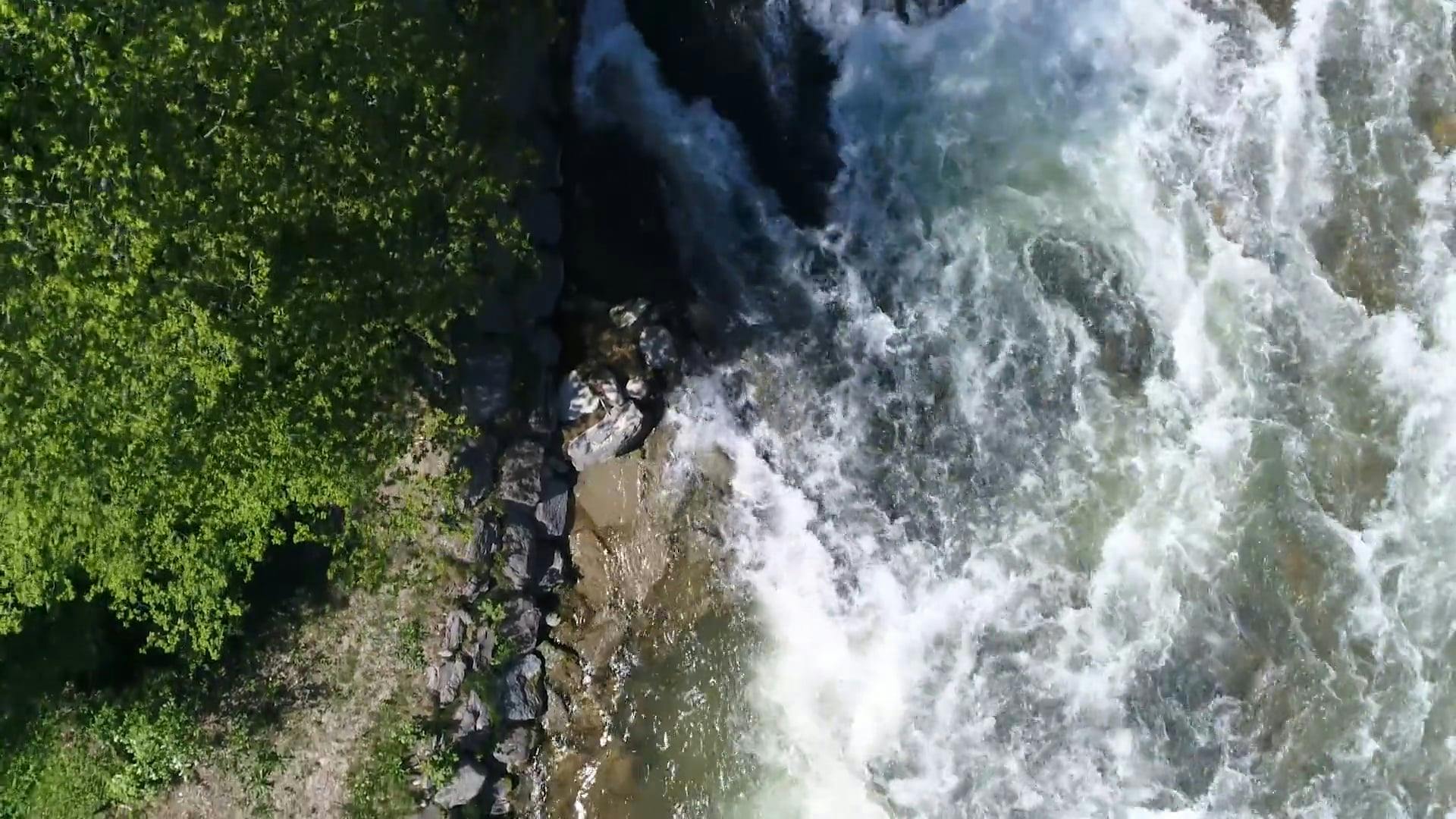 Top View Footage Of The River Flow · Free Stock Video