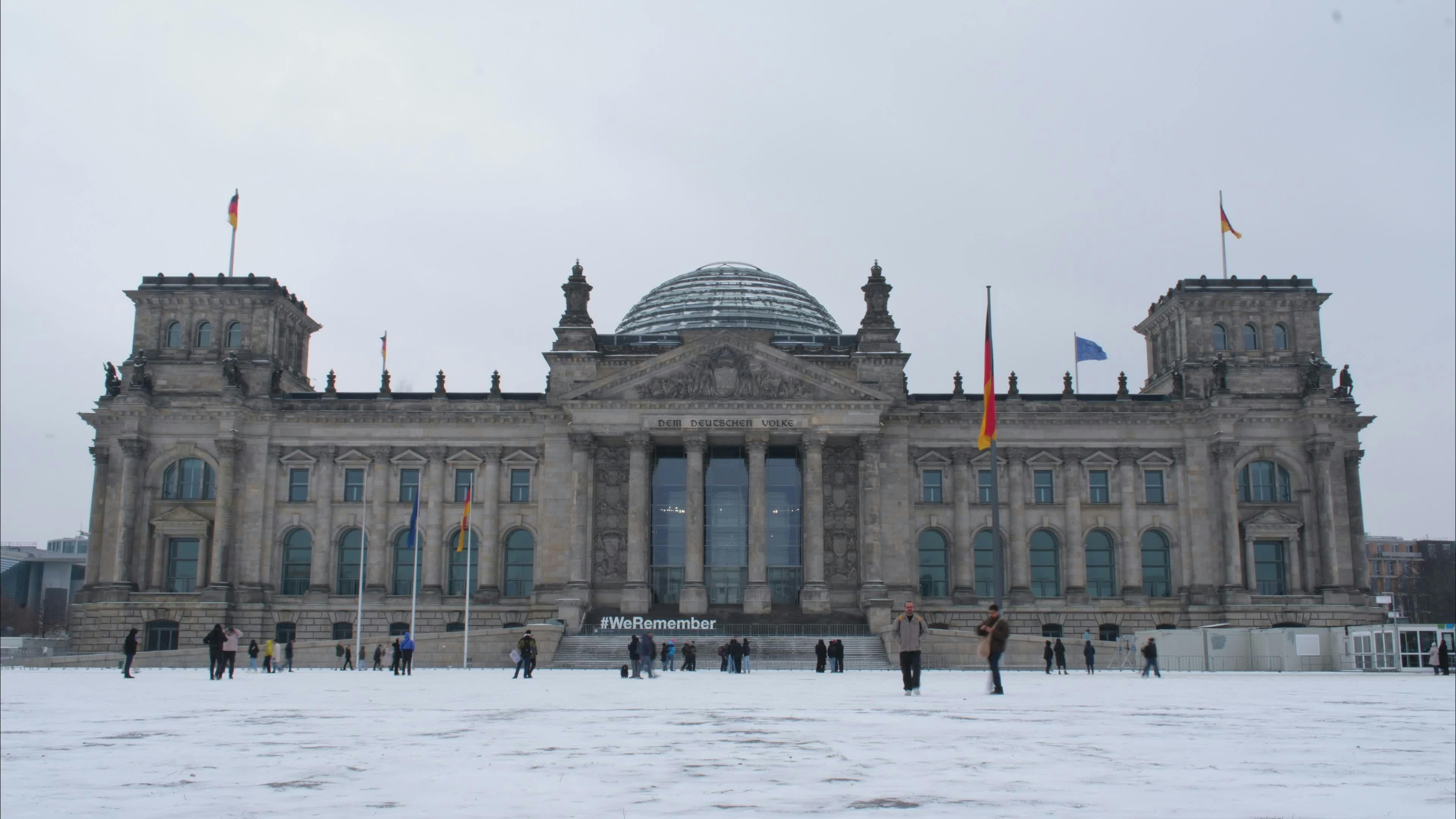 Reichstag Building in Berlin on a Sunny Day Free Stock Video Footage ...