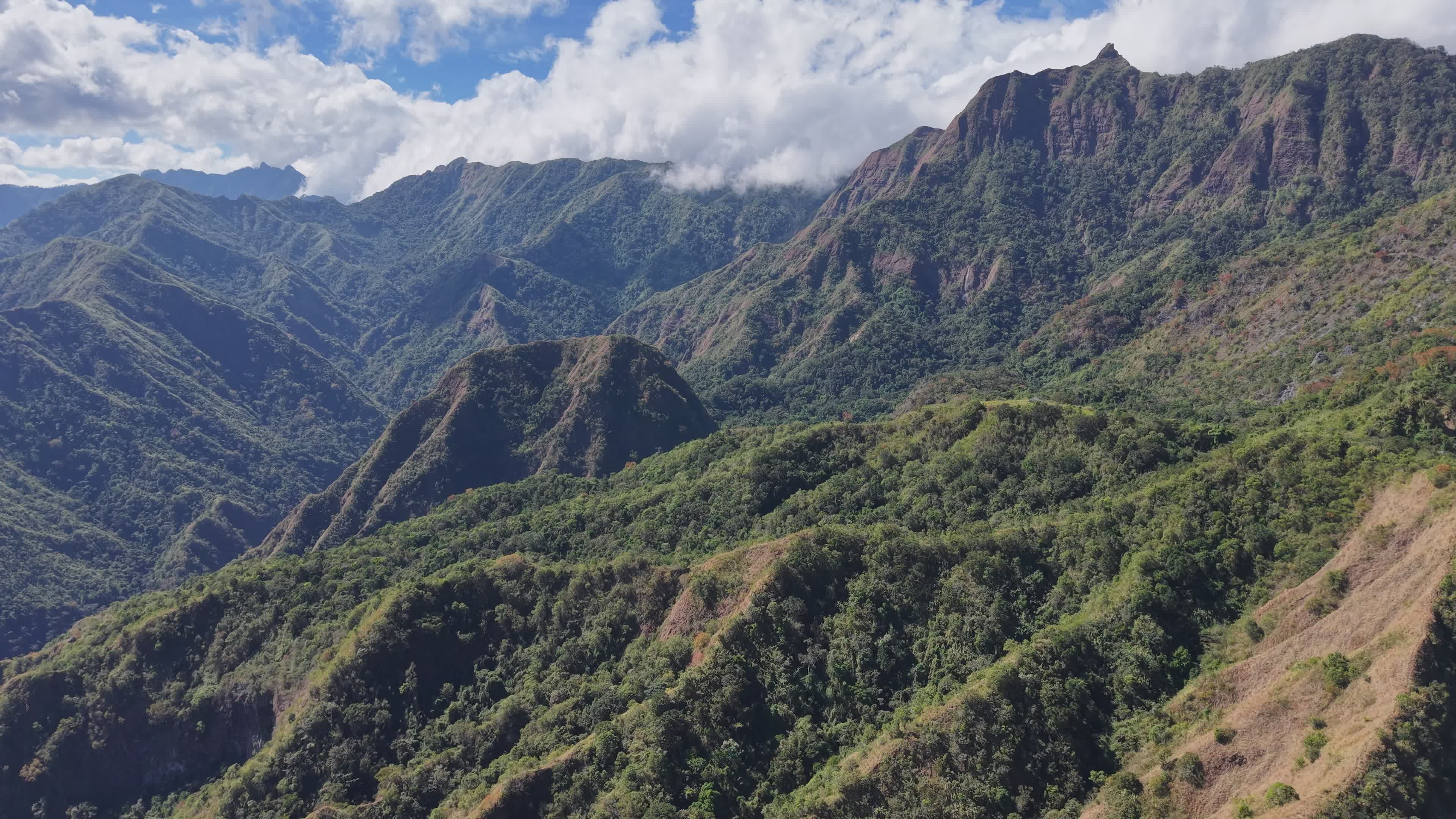 Breathtaking Aerial of Philippine Mountains Free Stock Video Footage ...
