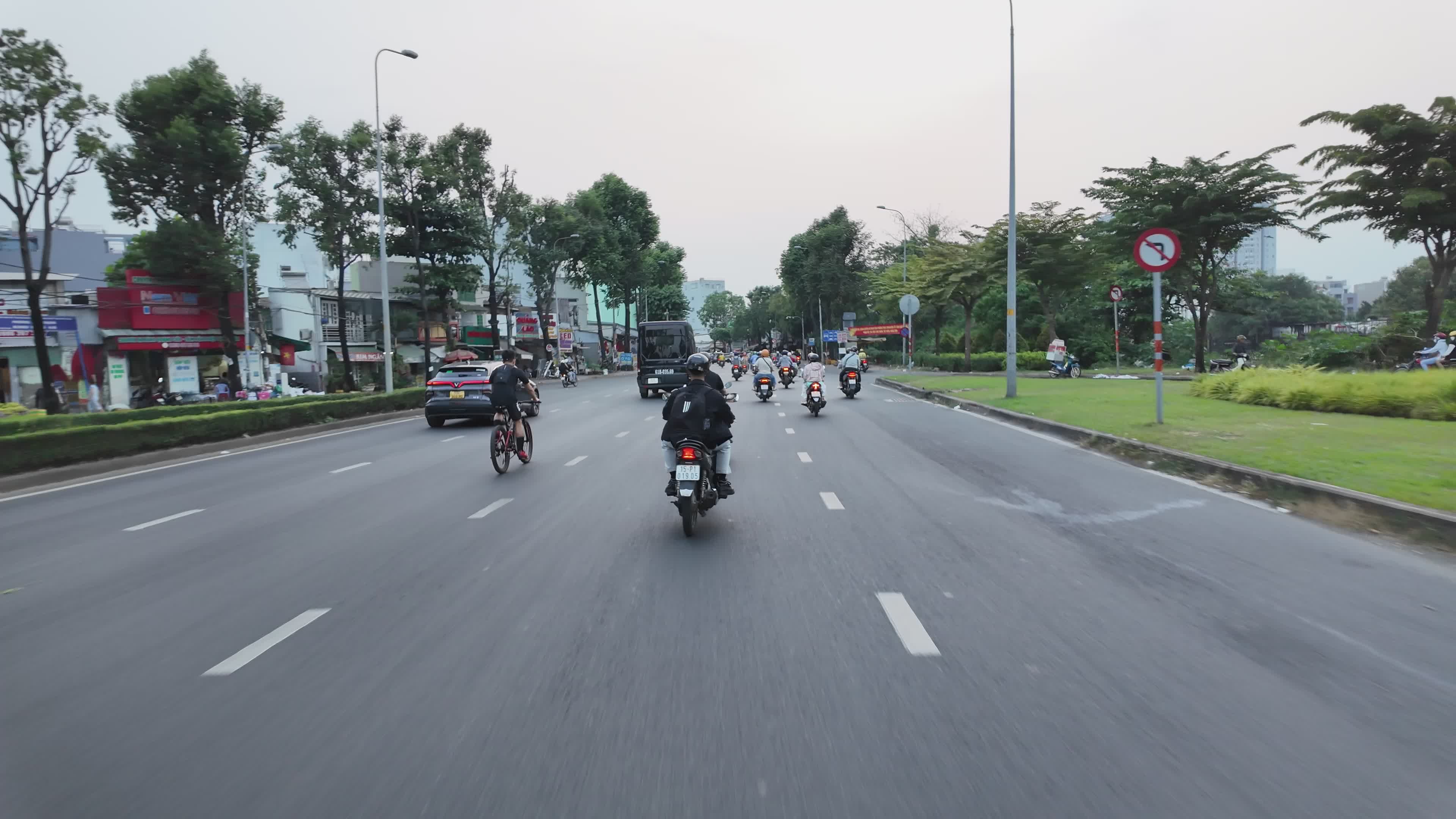Motorcycle Traffic on Bustling City Street Free Stock Video Footage ...