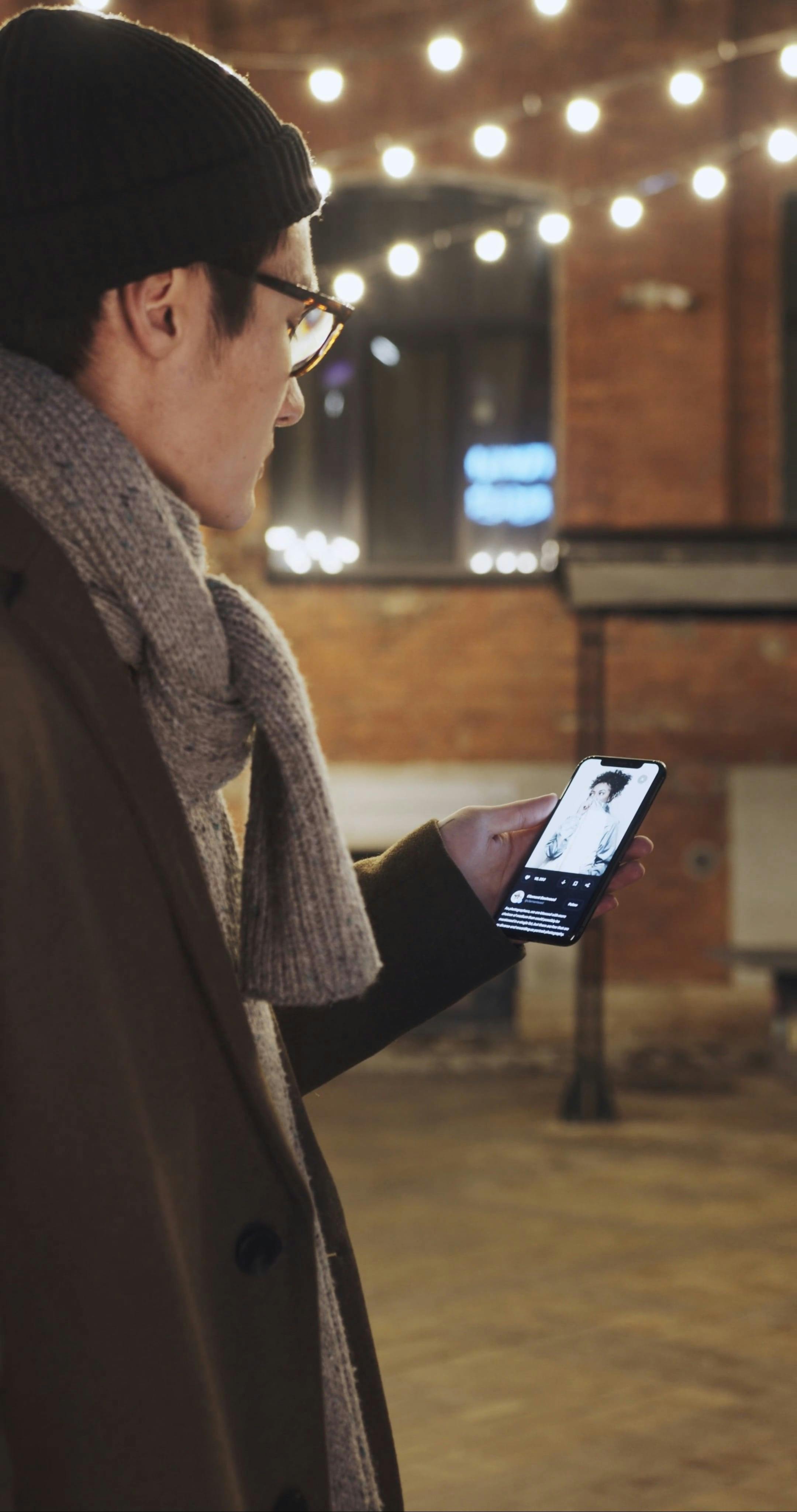 Footage Of A Man Checking Something On The Phone · Free Stock Video