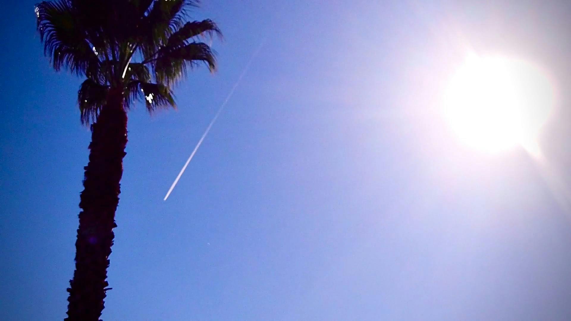 Footage Of The Sun With The Jet Passing By In Worms Eye View Free Stock ...