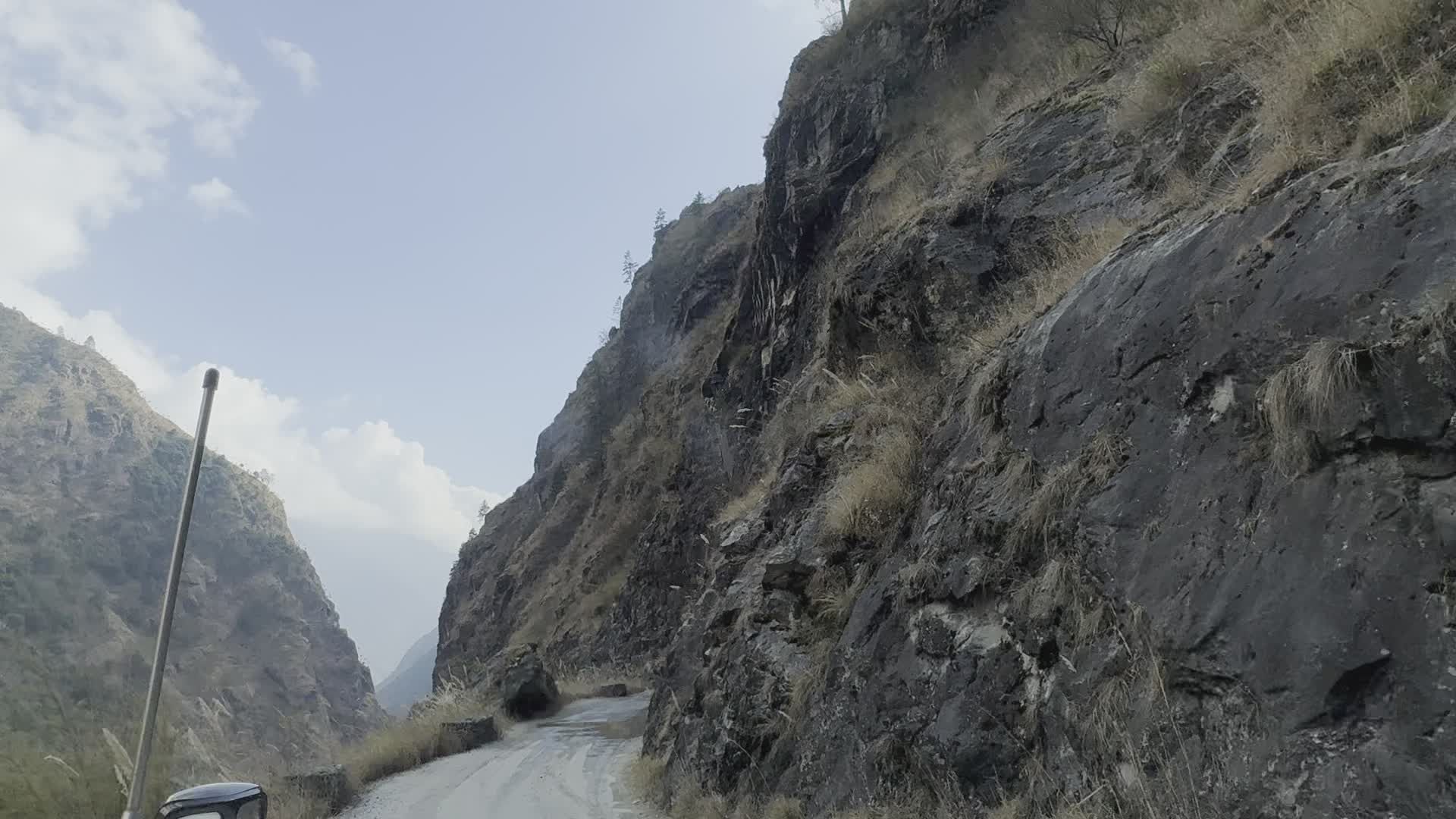 Scenic Mountain Drive on Narrow Road Free Stock Video Footage, Royalty ...