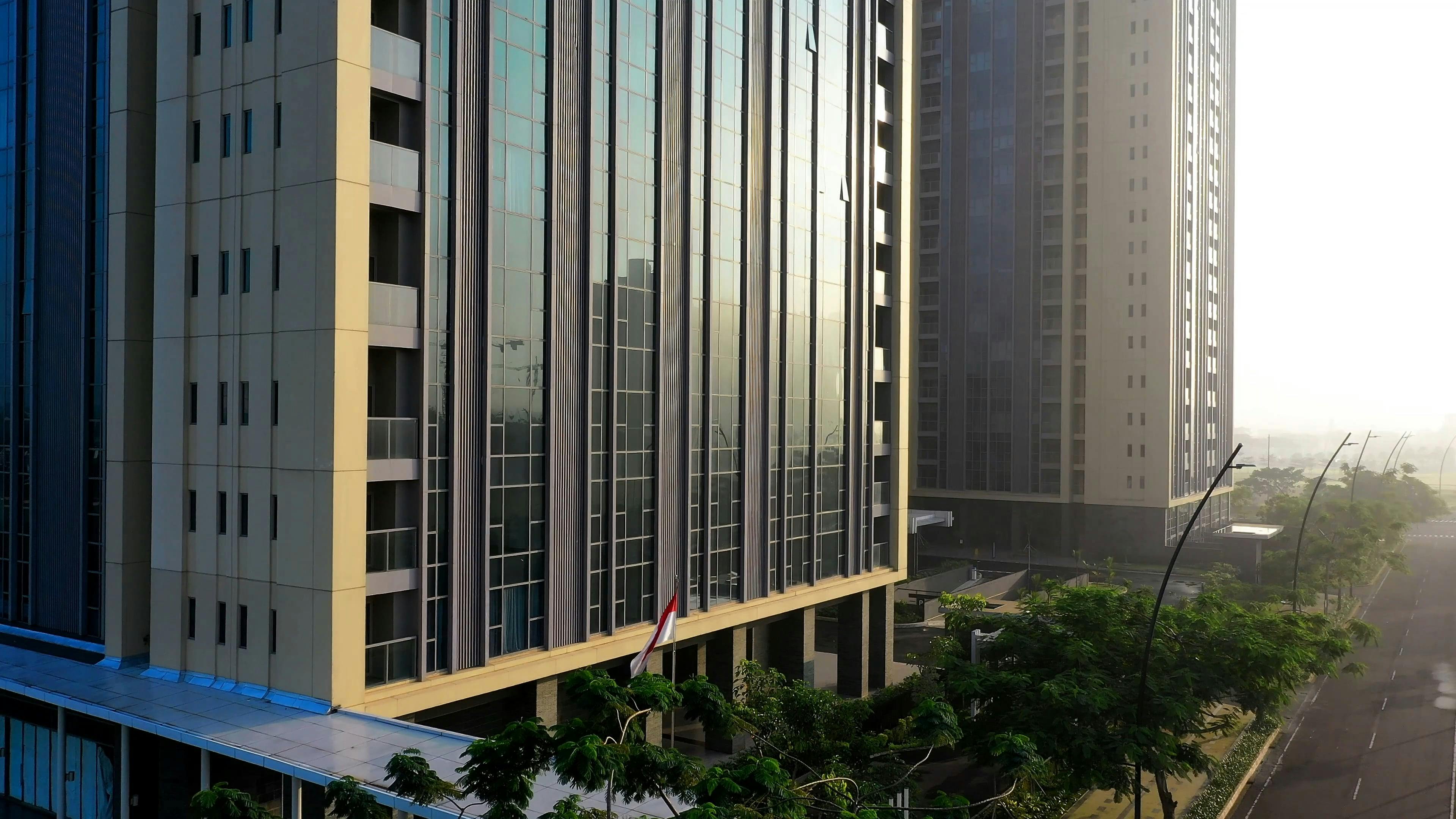 Exterior Design Of A Modern High Rise Buildings Free Stock Video ...