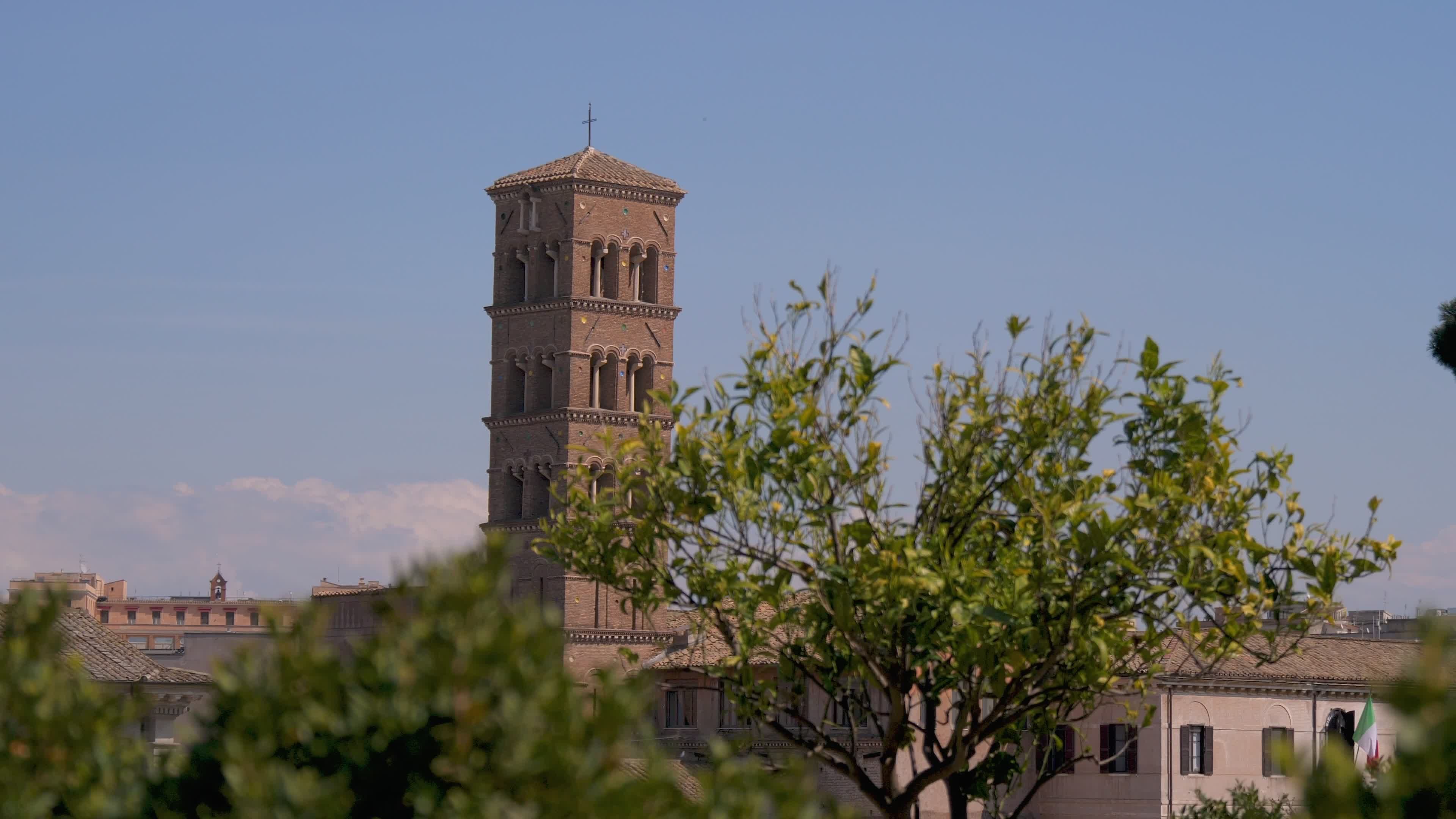 Explore the Historic Roman Bell Tower Free Stock Video Footage, Royalty ...