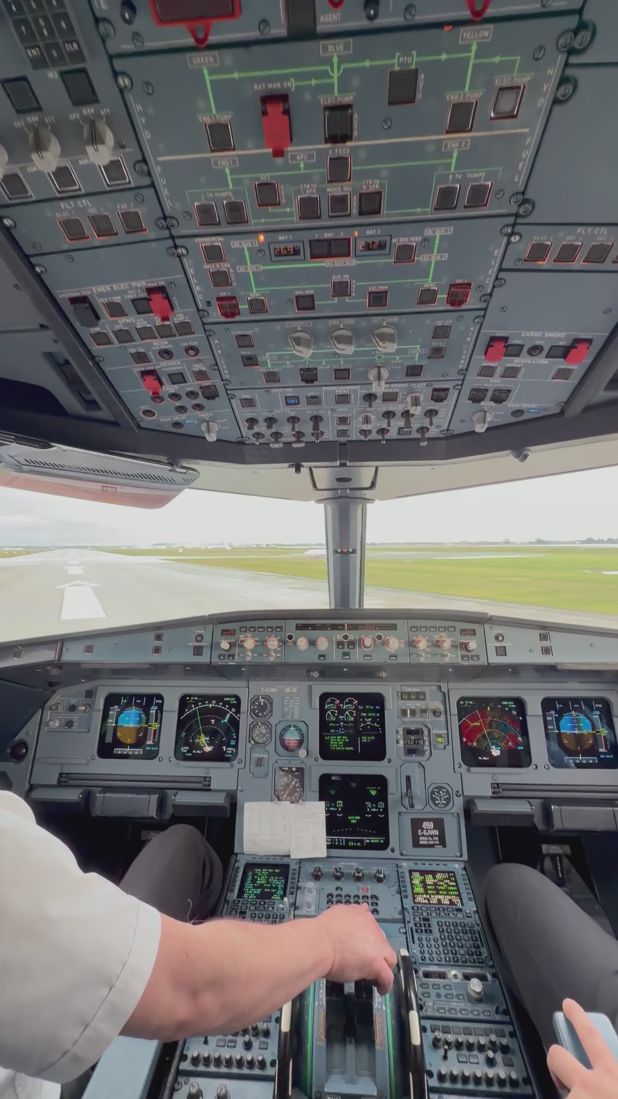 Airplane Cockpit Takeoff from Runway View Free Stock Video Footage ...
