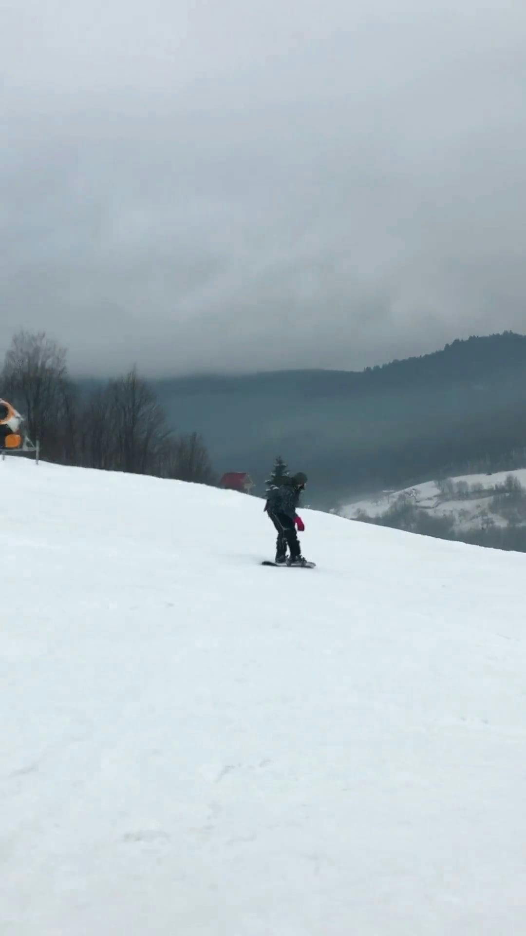 Watching A Man Enjoying Snow Boarding · Free Stock Video