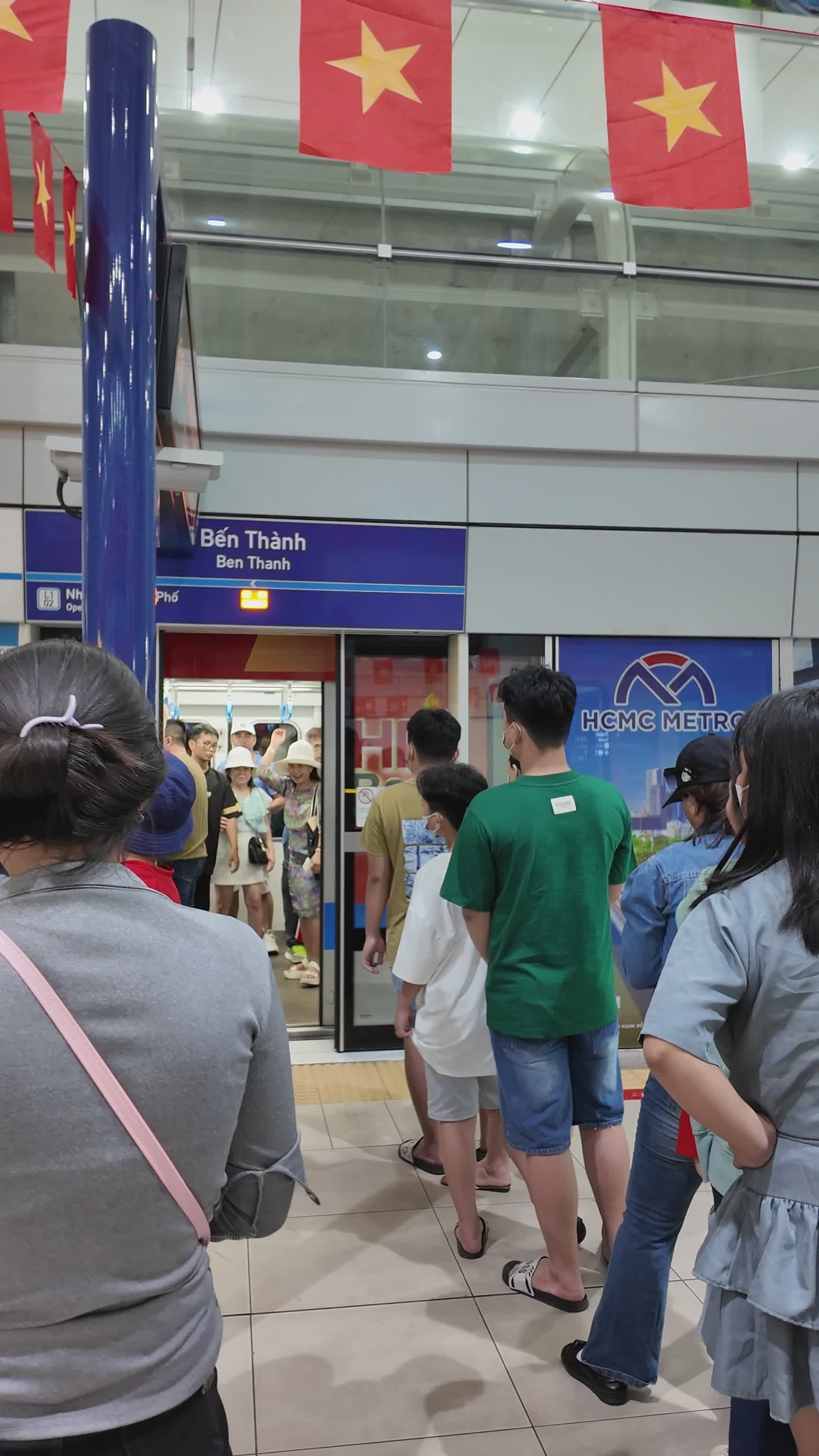 Crowded Metro Station Queue and Ride Experience Free Stock Video ...