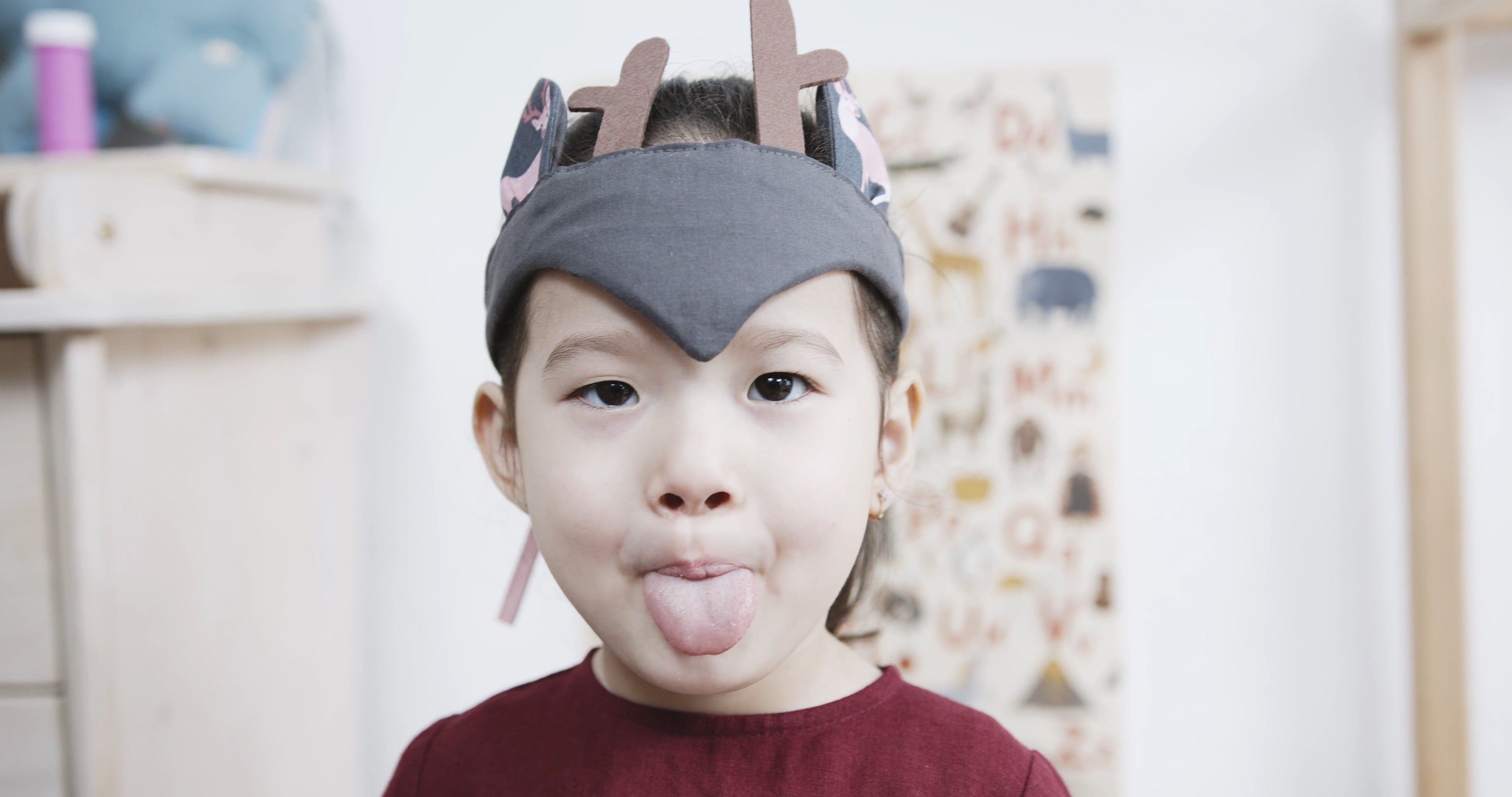 Little Girl Making Funny Facial Expressions Free Stock Video Footage ...